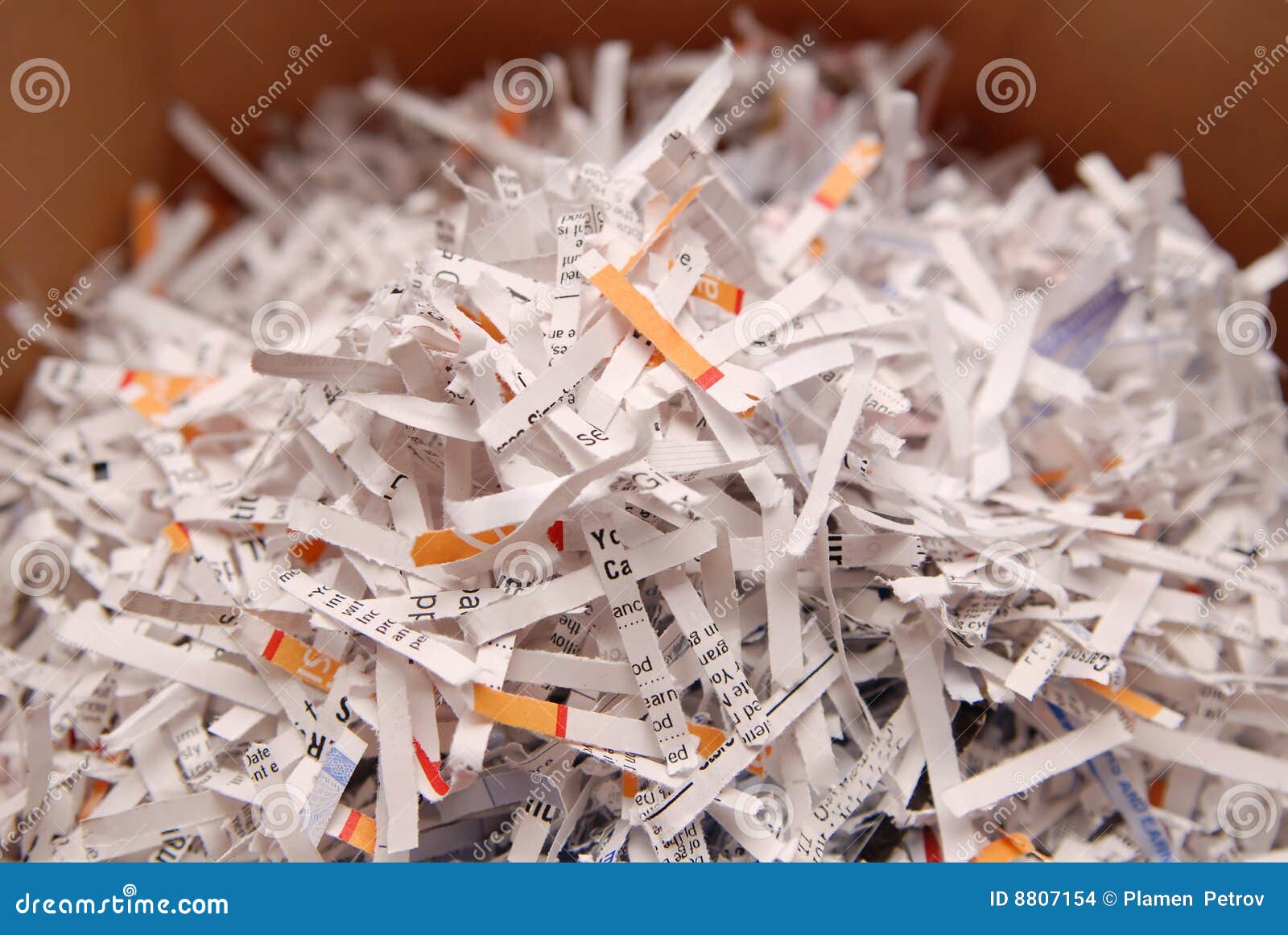 Shredded Paper stock photo. Image of secrecy, garbage - 8807154