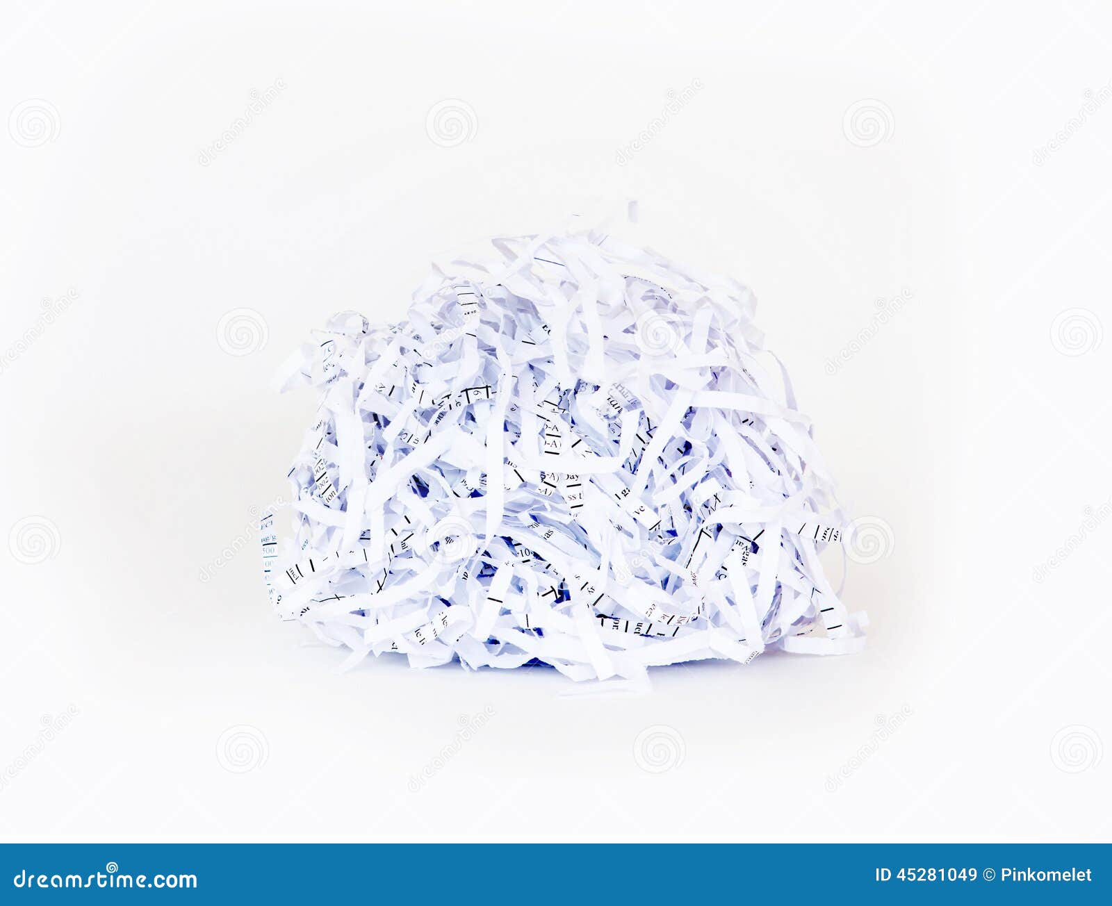 Shredded Paper Ball on White Background Stock Image - Image of paper ...