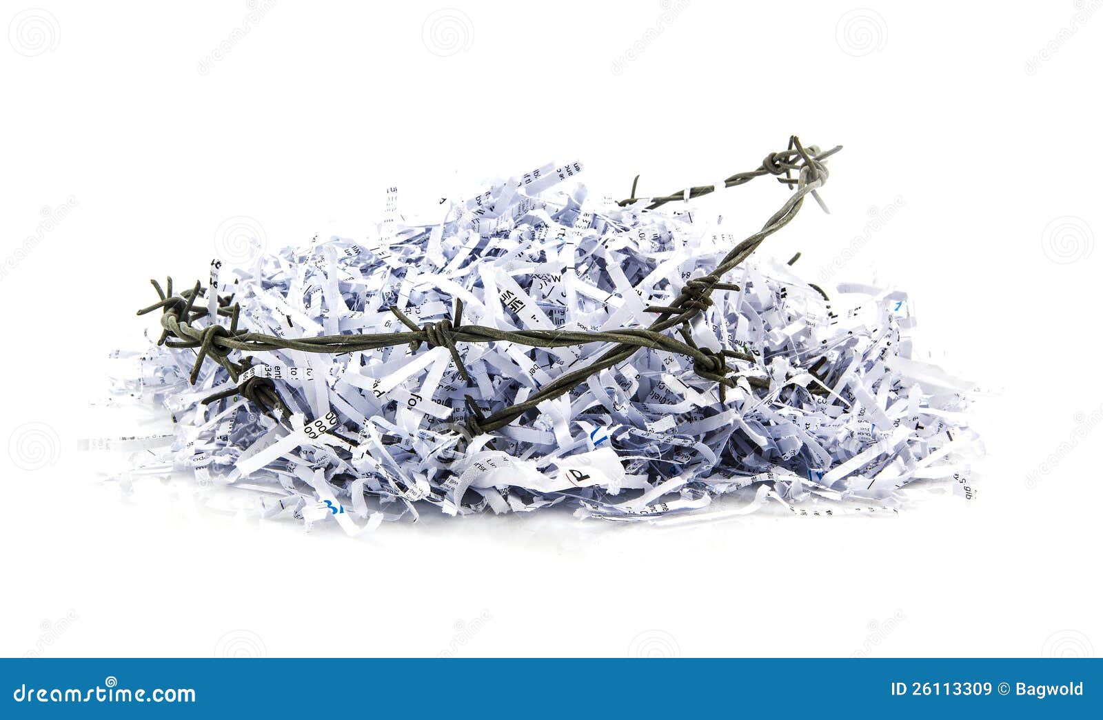 Shredded Paper and Barbed Wire Stock Image - Image of garbage ...