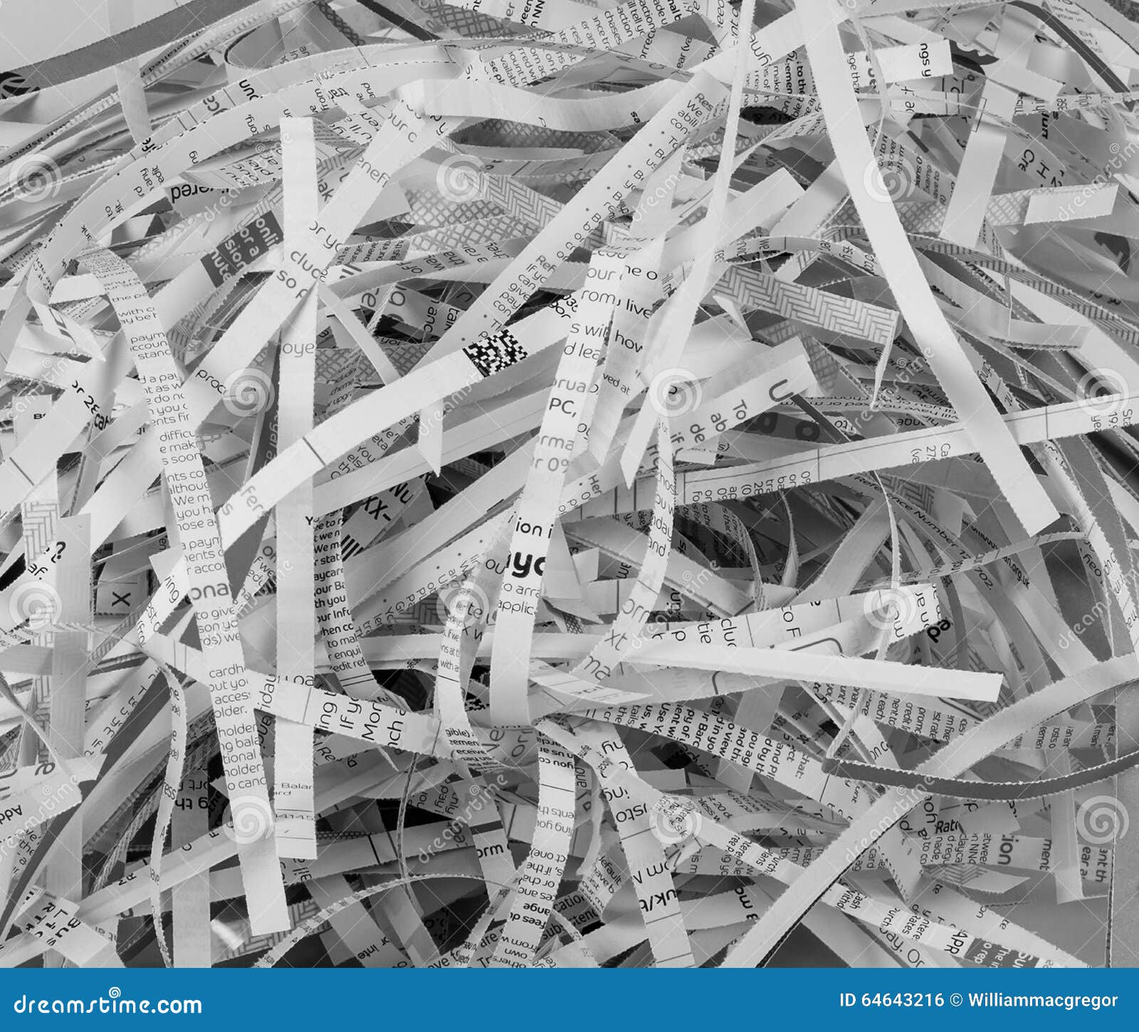 Shredded Paper stock photo. Image of business, waste - 64643216