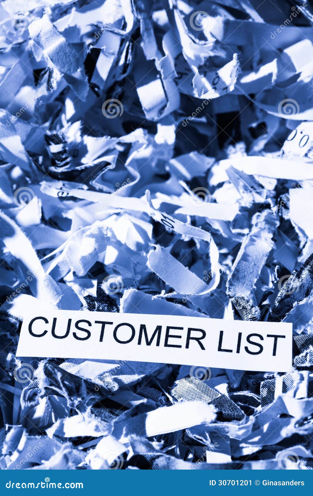 Shredded Paper Customer List Stock Image - Image of files, list: 30701201