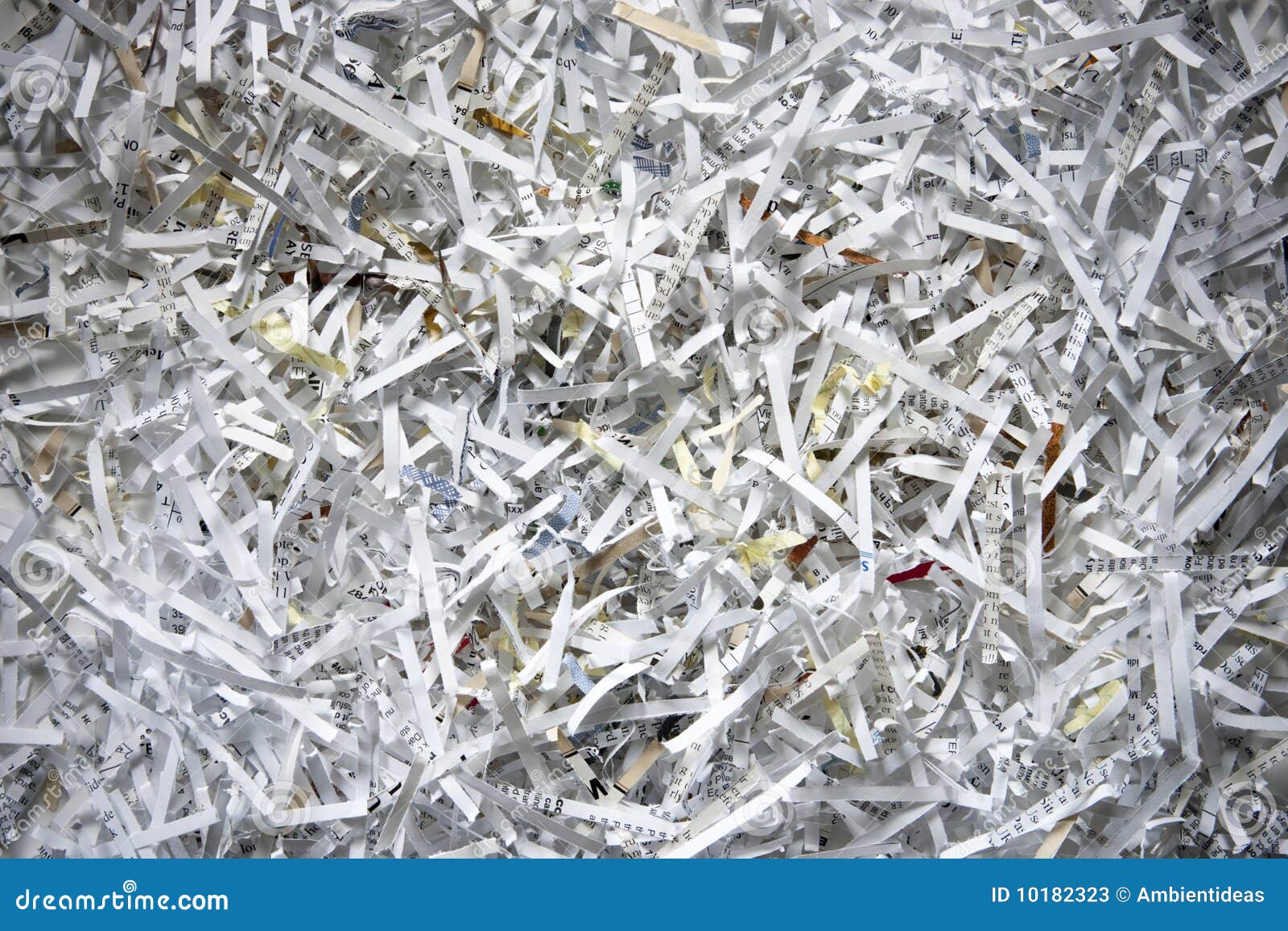 Shredded Paper Cutting Detail Stock Image - Image of recycling ...