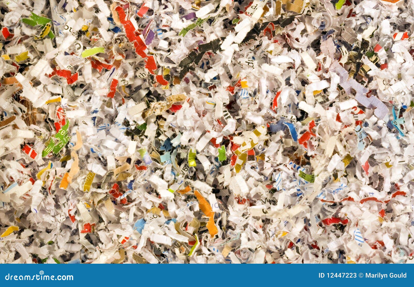 Shredded Paper And Documents, Abstract Background. Stock Image ...