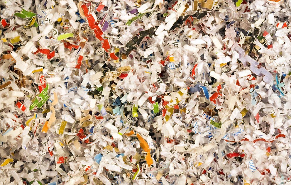 Shredded Paper Documents stock image. Image of addresses - 12447223
