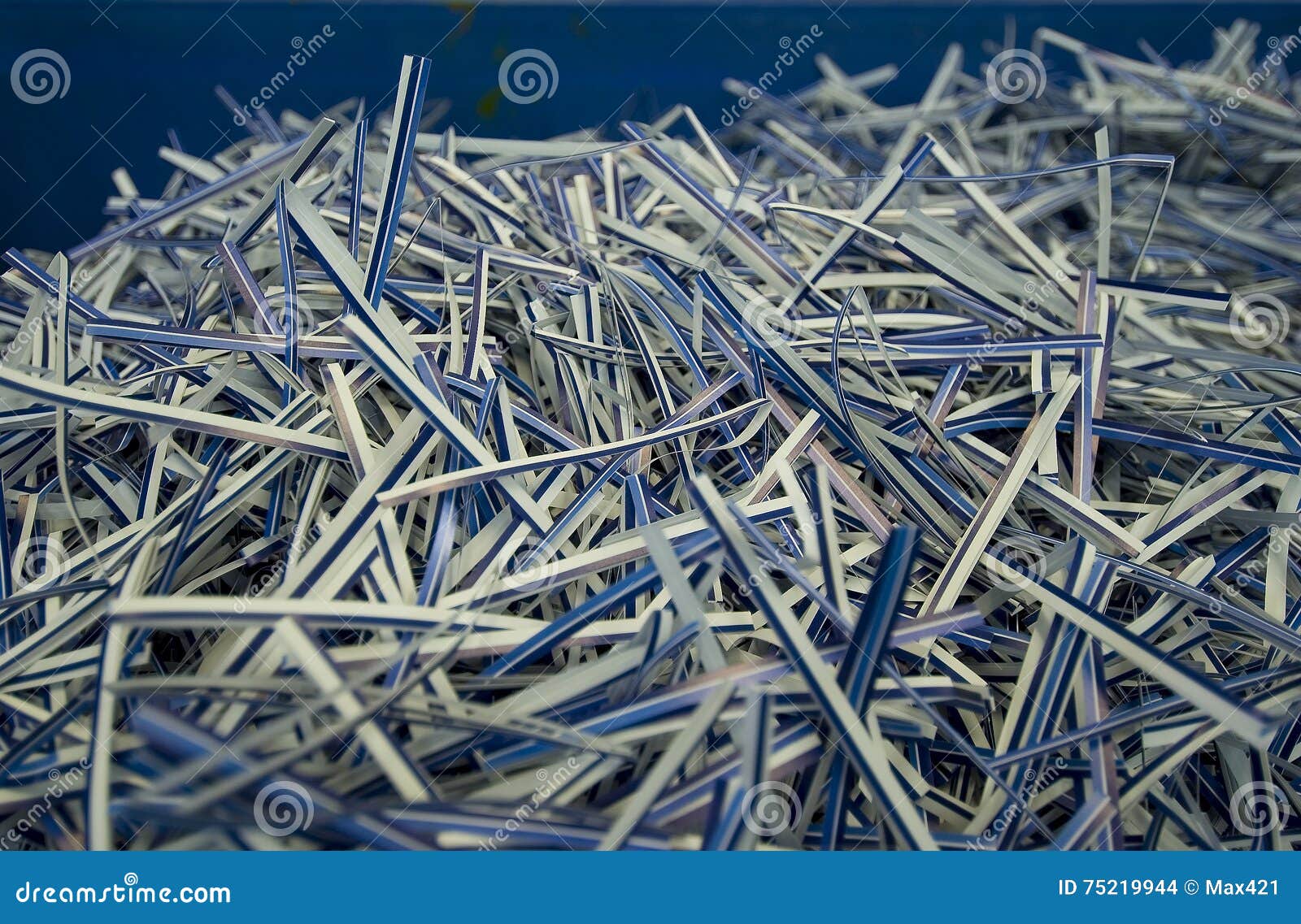 Shredded paper documents stock photo. Image of strips - 75219944