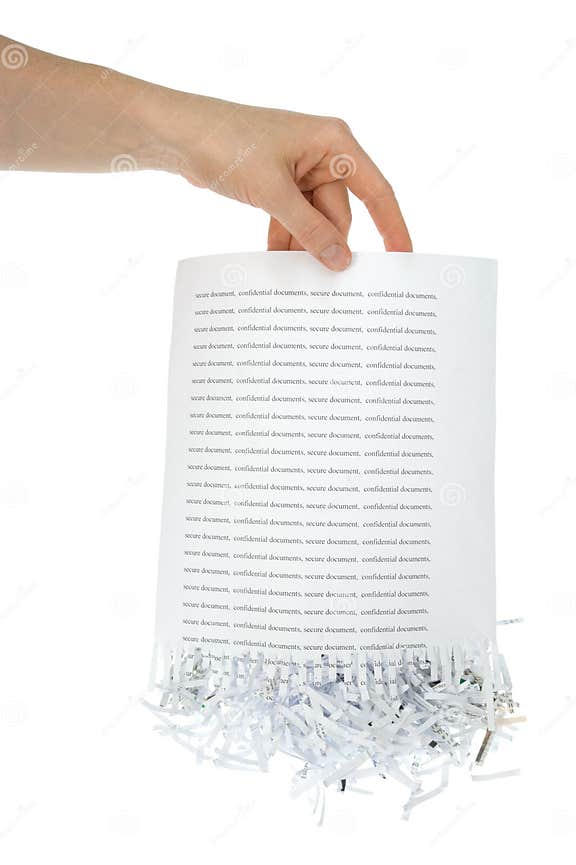Shredded paper in hand stock photo. Image of abstract - 15133190