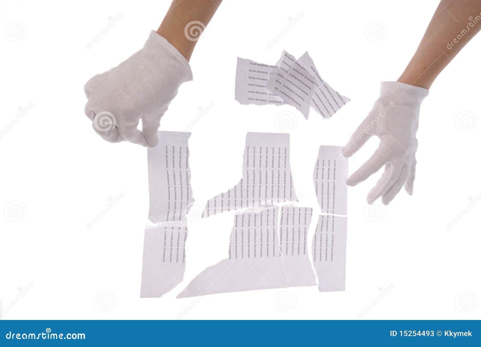 Shredded paper in hand stock image. Image of paper, shredder - 15254493