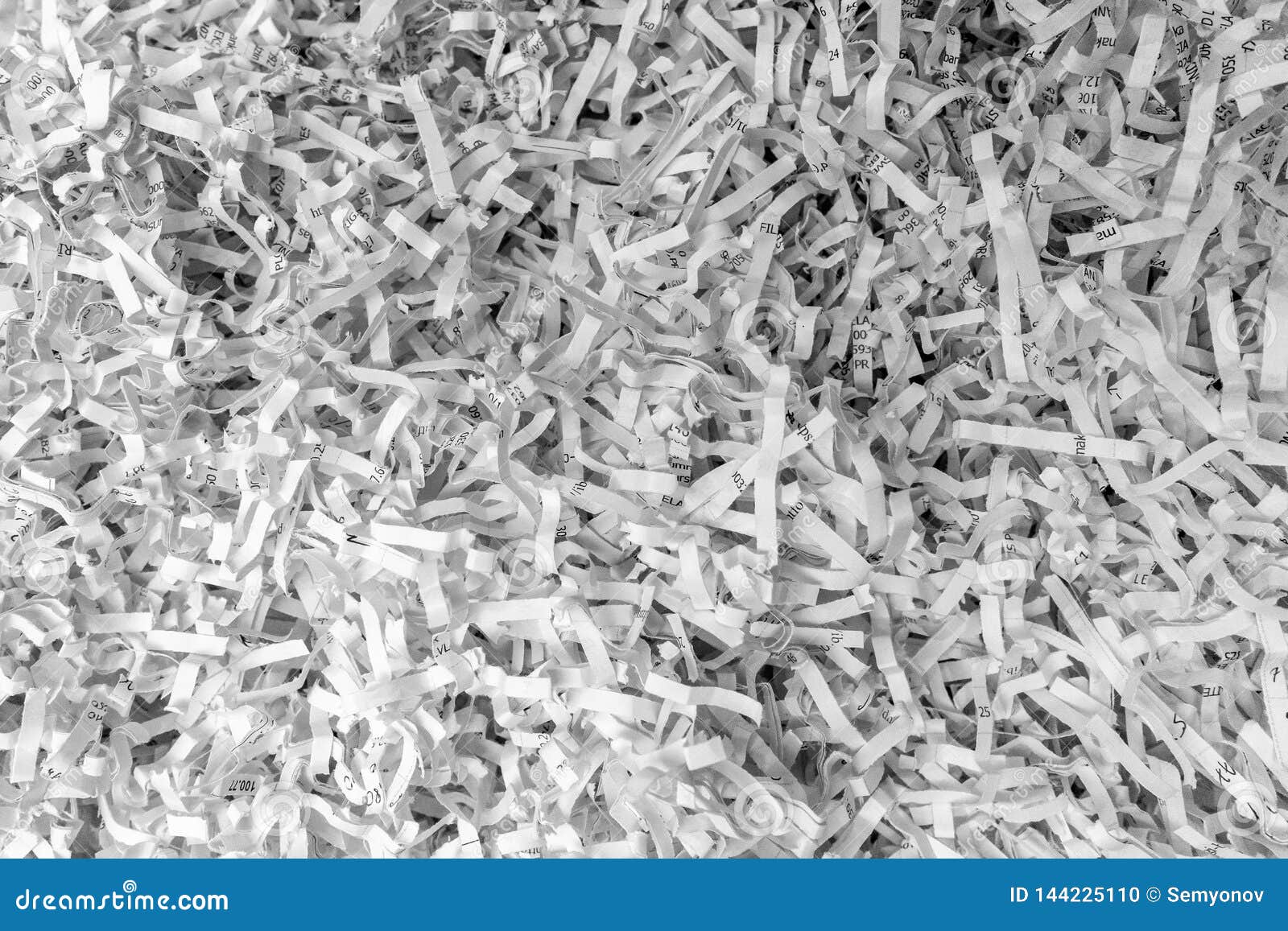 Shredded Paper Layer. White Paper Pattern Stock Photo - Image of ...