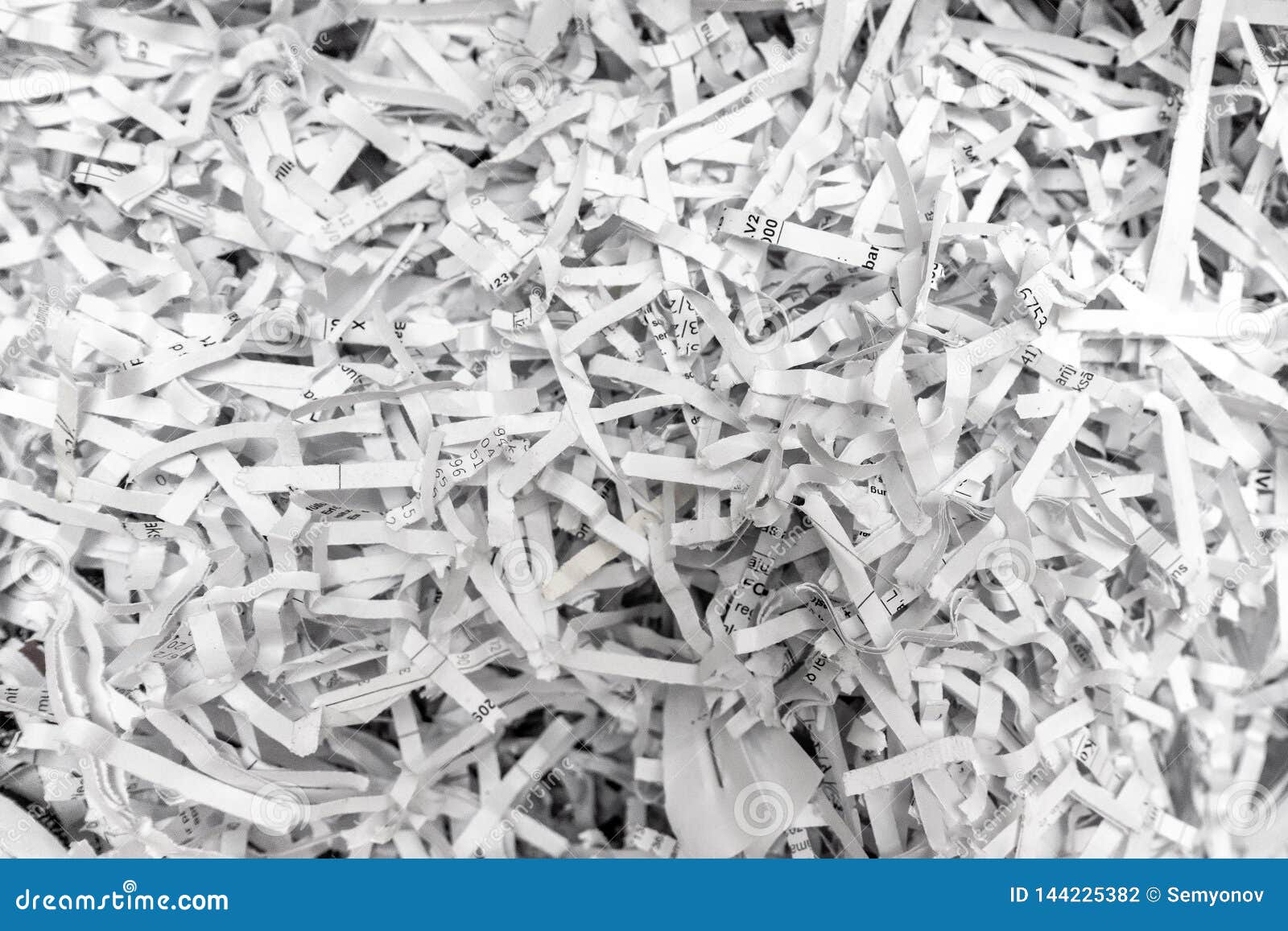 Shredded Paper Layer. White Paper Pattern Stock Photo - Image of ...