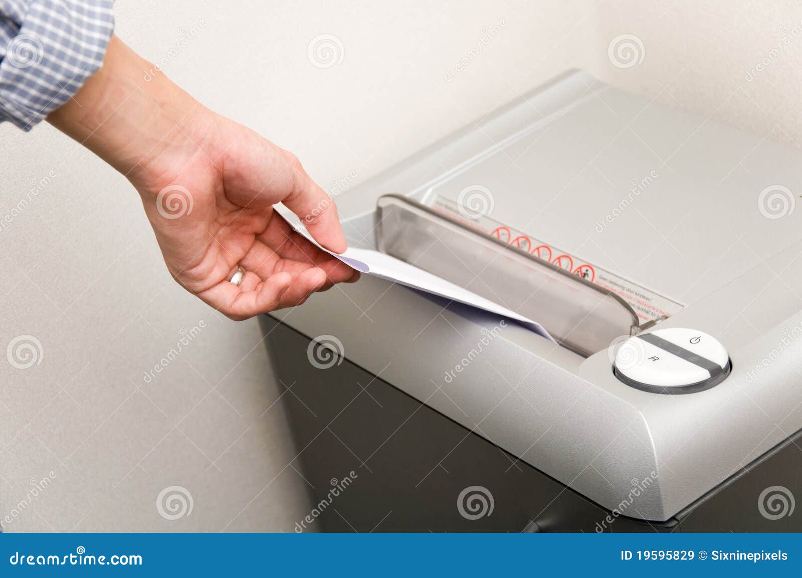 Shredded paper machine stock image. Image of paperwork - 19595829