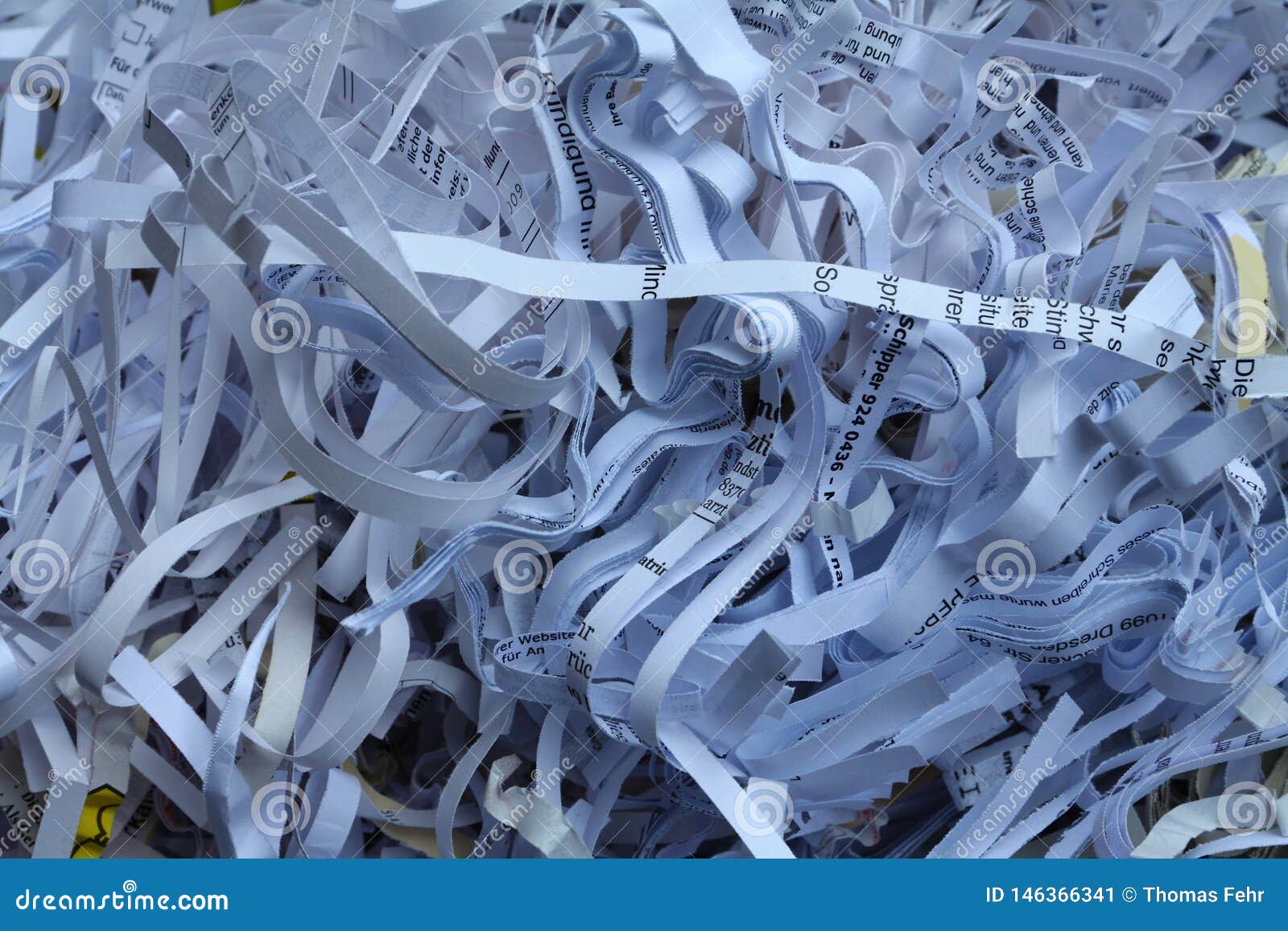 Shredded paper in a office stock image. Image of abstract - 146366341
