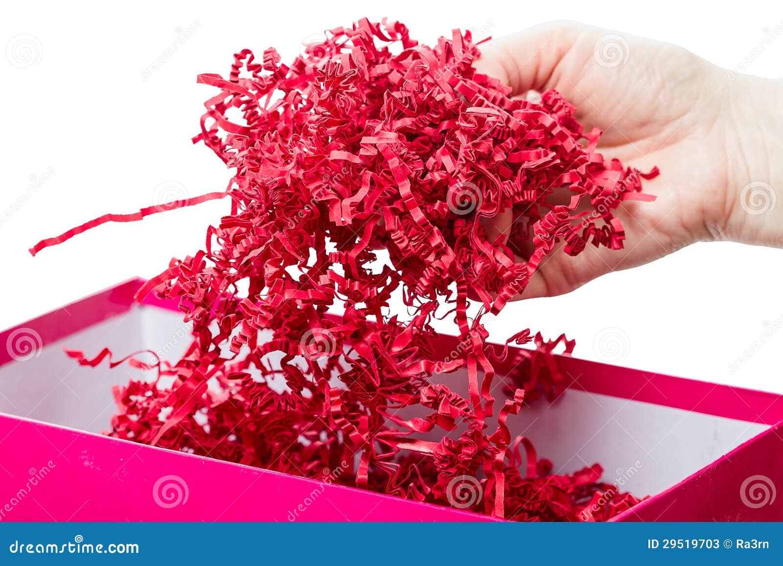 Shredded paper packaging stock image. Image of packaging - 29519703