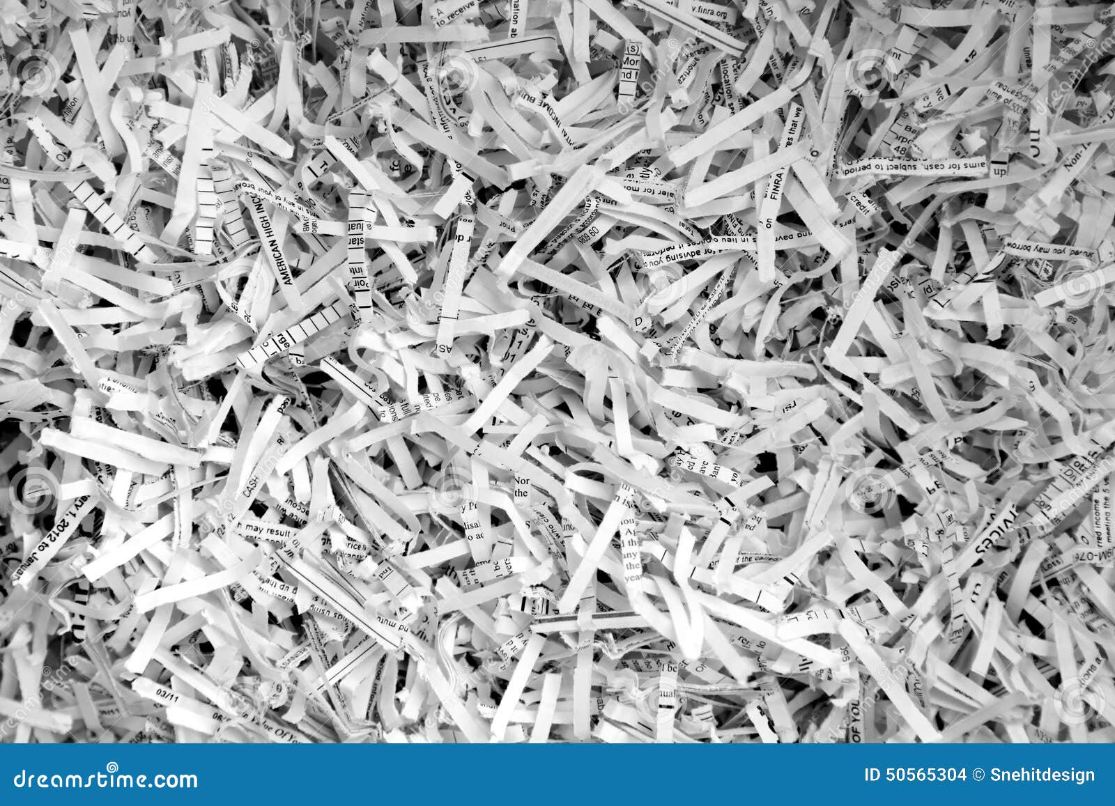 Shredded paper stock photo. Image of scrap, texture, macro - 50565304