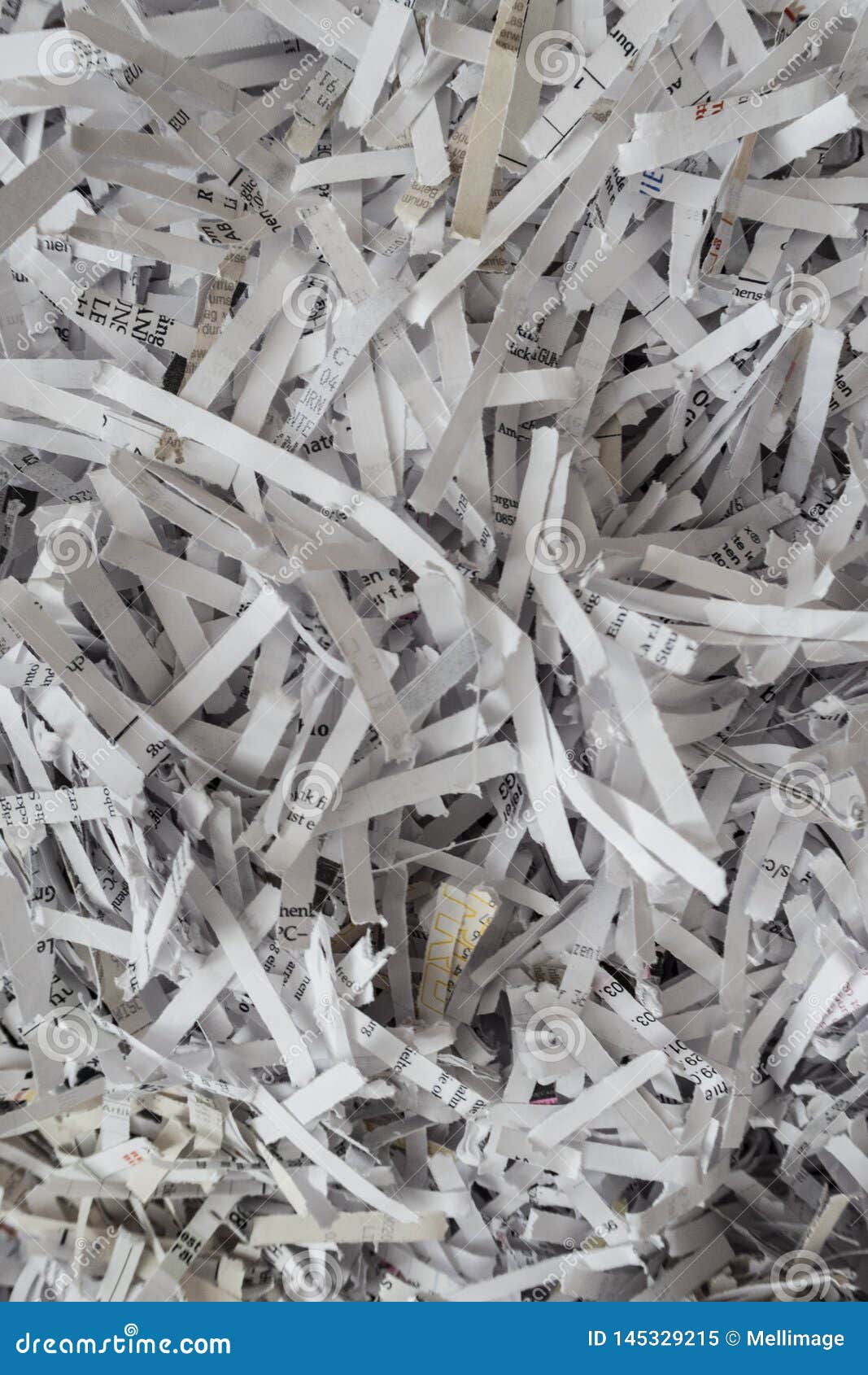 Shredded paper strips stock image. Image of isolated - 145329215