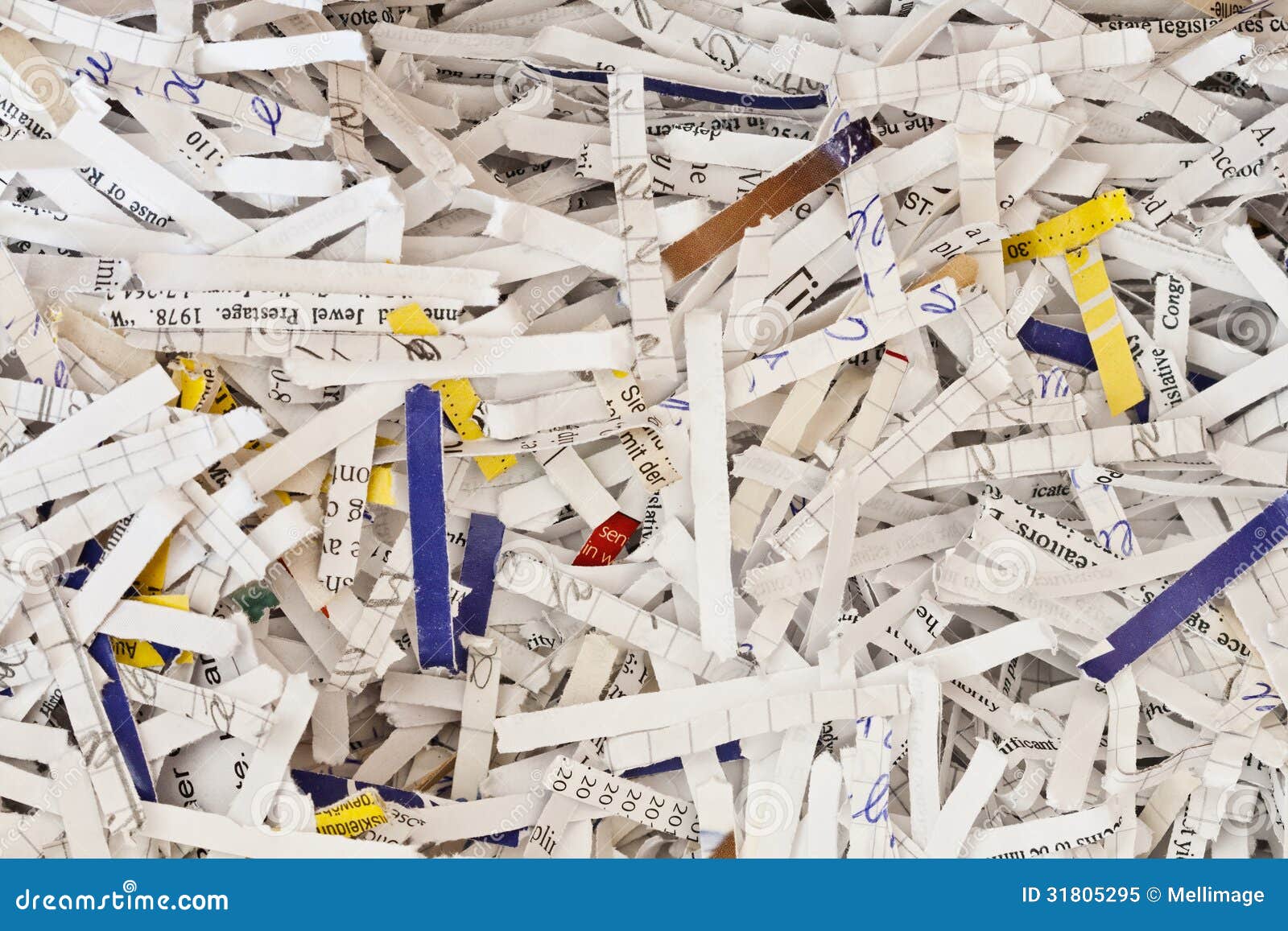 Shredded paper stock image. Image of recycling, garbage - 31805295