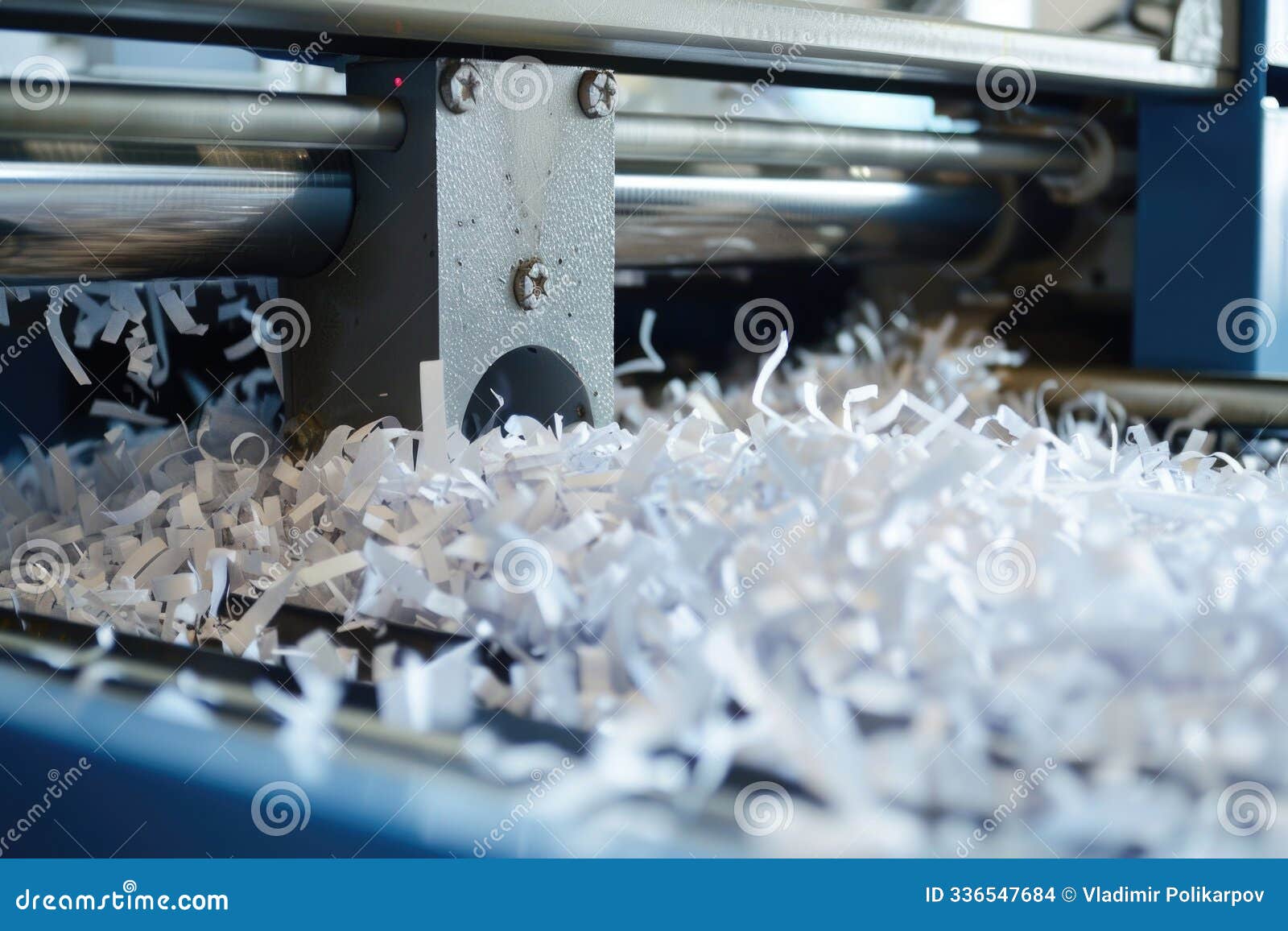 Shredded Paper Stuck on Office Machine with Documents and Scraps of ...
