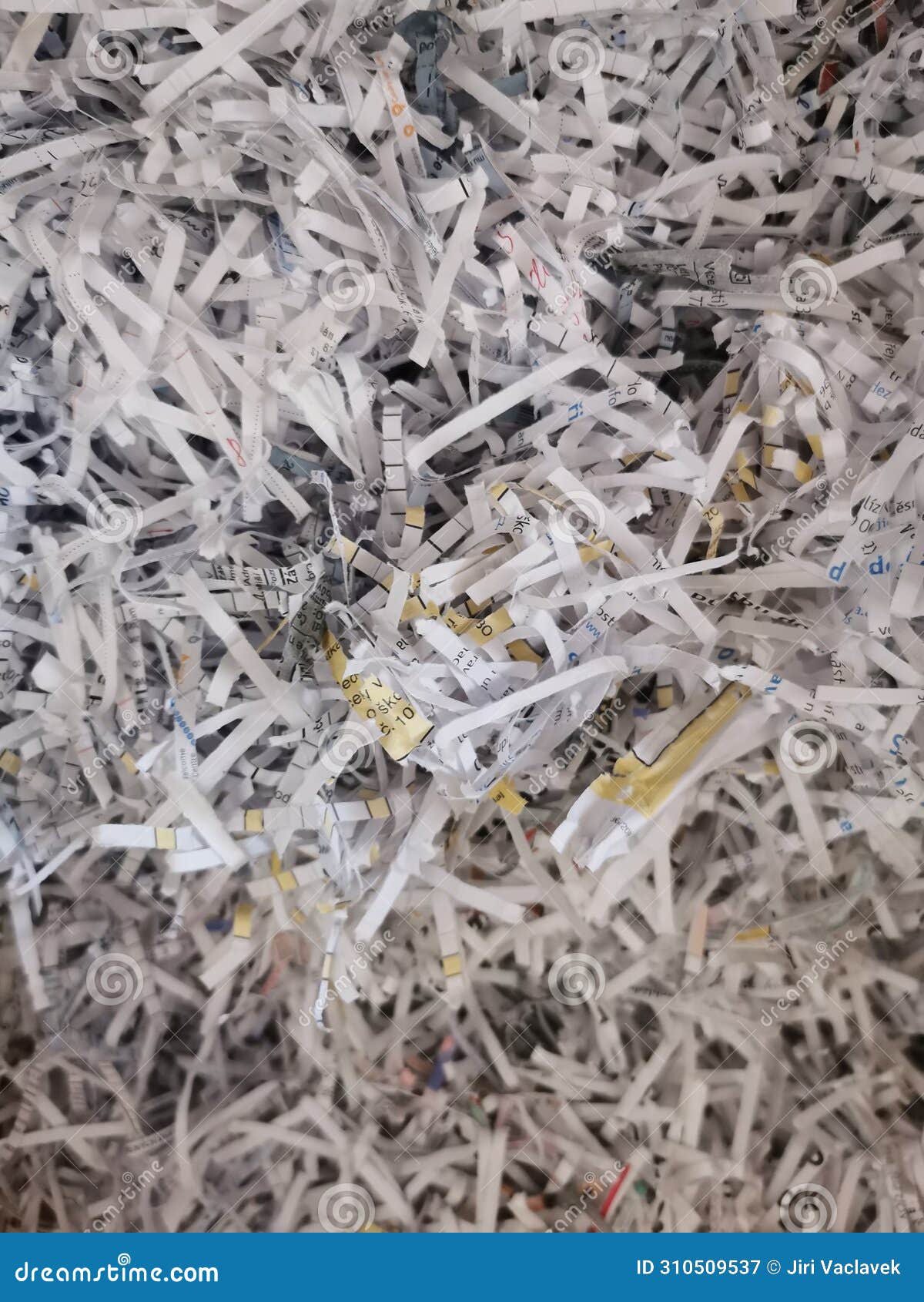 Shredded paper texture stock image. Image of closeup - 310509537