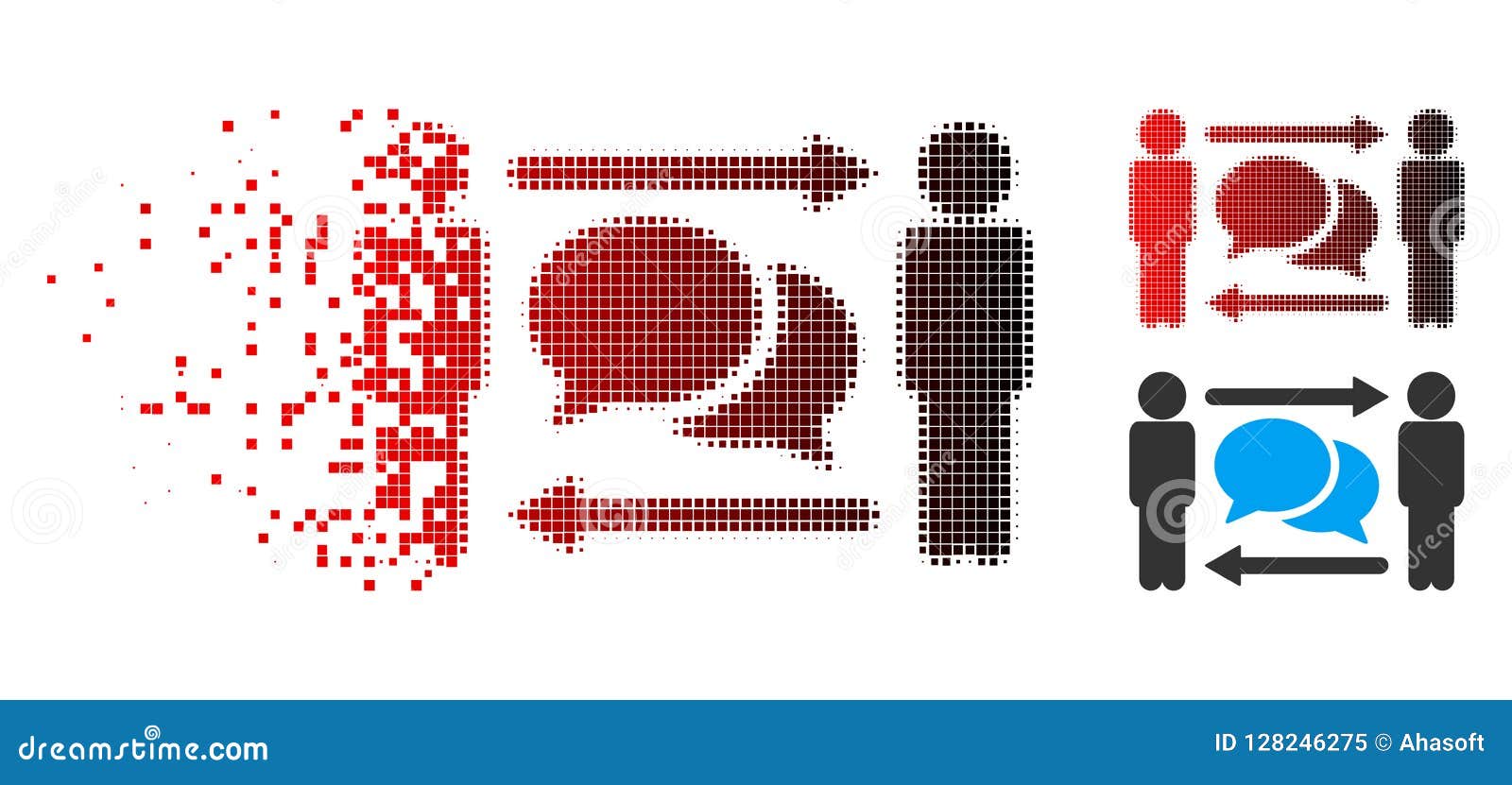 Shredded Pixel Halftone Persons Exchange Messages Icon Stock Vector ... Shredded Pixel Halftone Persons Exchange Messages Icon Stock Vector ...