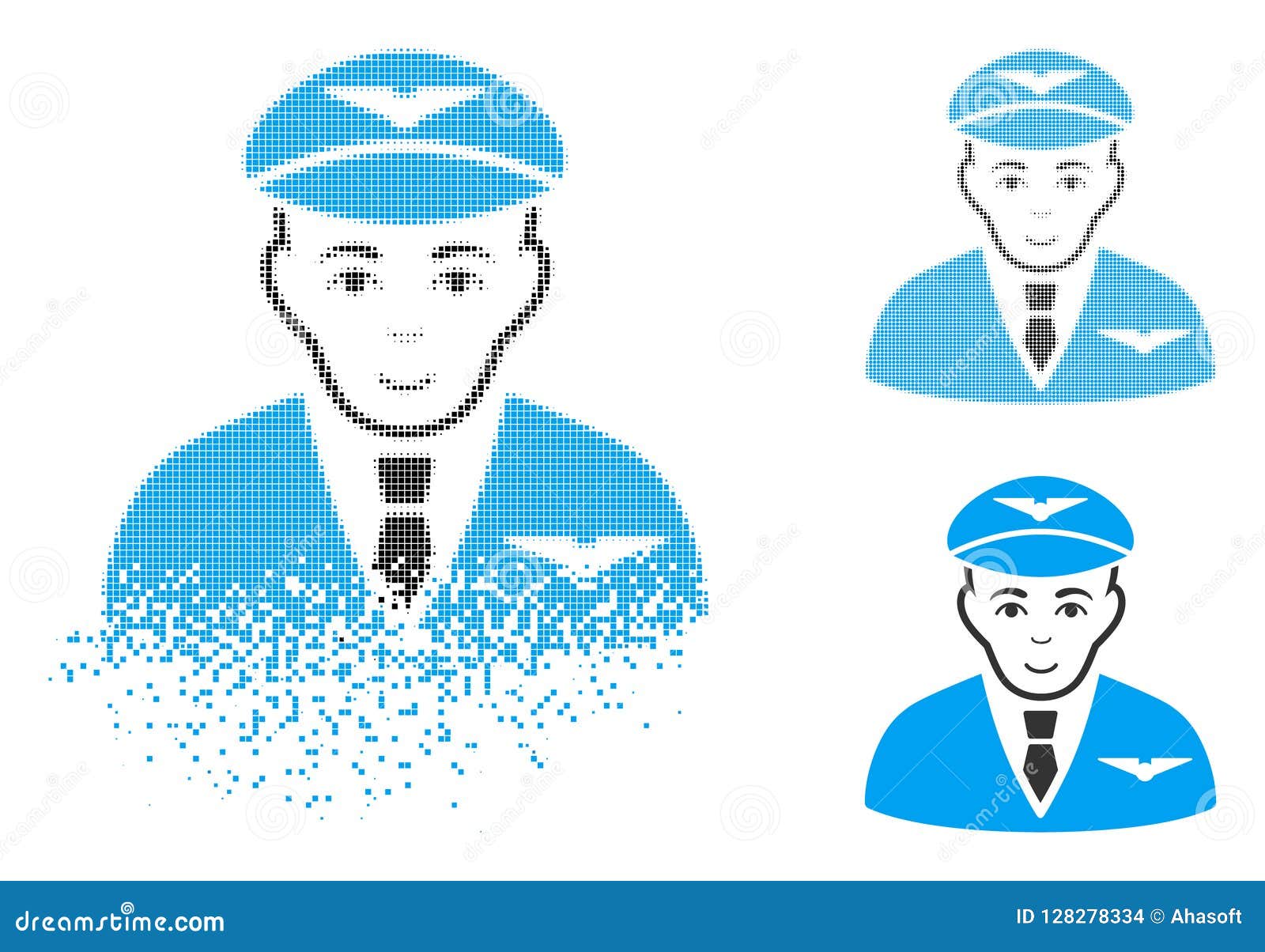 Shredded Pixel Halftone Pilot Icon with Face Stock Vector ... Shredded Pixel Halftone Pilot Icon with Face Stock Vector ...