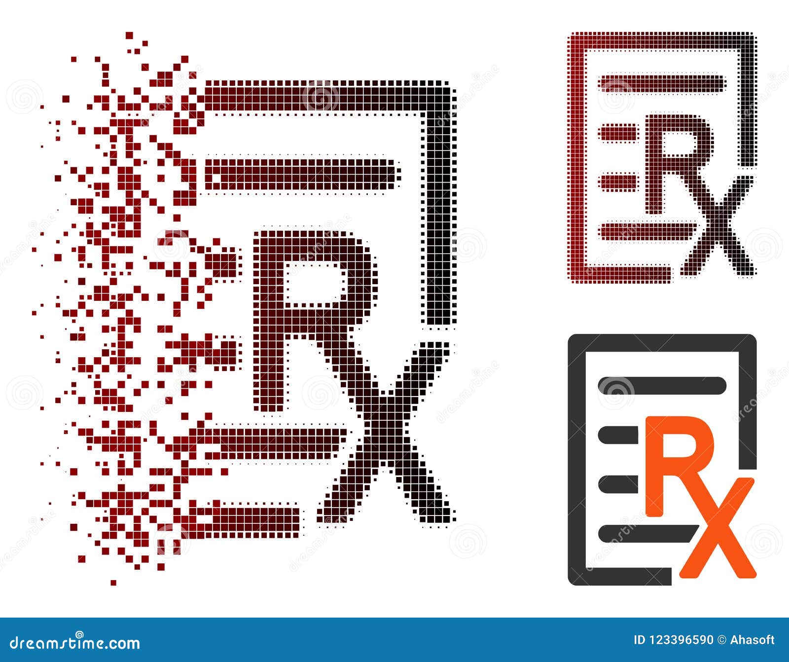 Shredded Pixel Halftone Receipt Icon Stock Vector - Illustration of ...