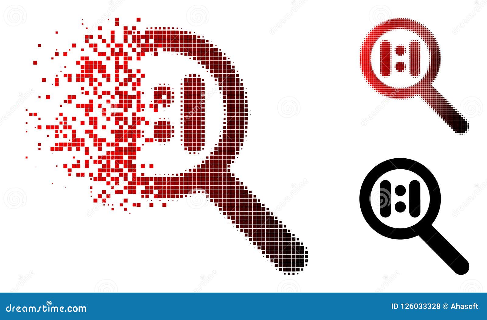 Shredded Pixel Halftone Zoom Actual Scale Icon Stock Vector ... Shredded Pixel Halftone Zoom Actual Scale Icon Stock Vector ...