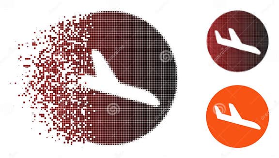 Shredded Pixelated Halftone Danger Landing Aircraft Icon Stock Vector ... Shredded Pixelated Halftone Danger Landing Aircraft Icon Stock Vector ...