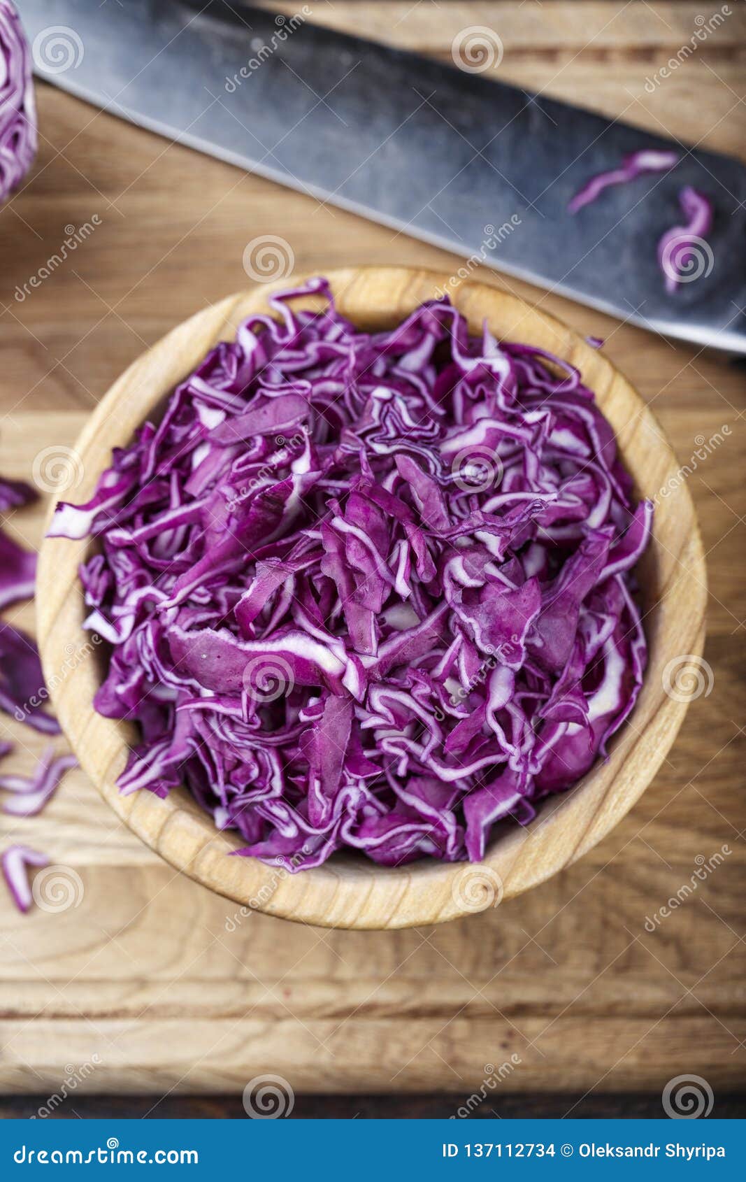 Shredded purple cabbage stock photo. Image of meal, closeup - 137112734