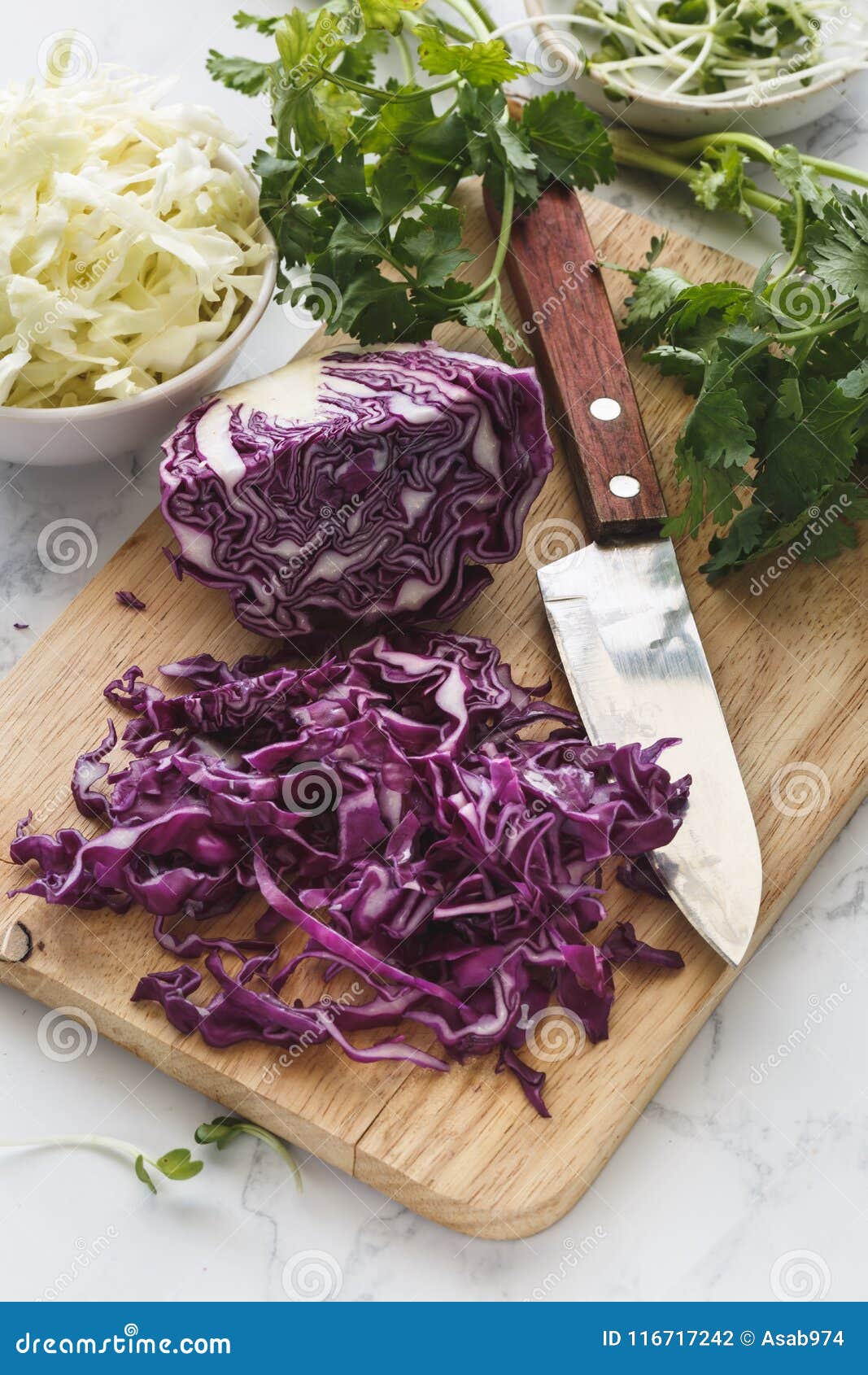 Shredded Red Cabbage for Meal Stock Photo - Image of eating, shred ...