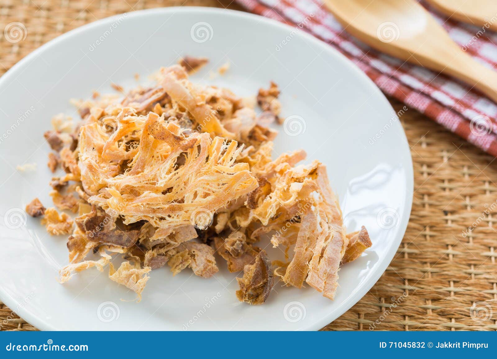 Shredded Seasoned Cuttlefish Stock Photo - Image of brown, dessert ...