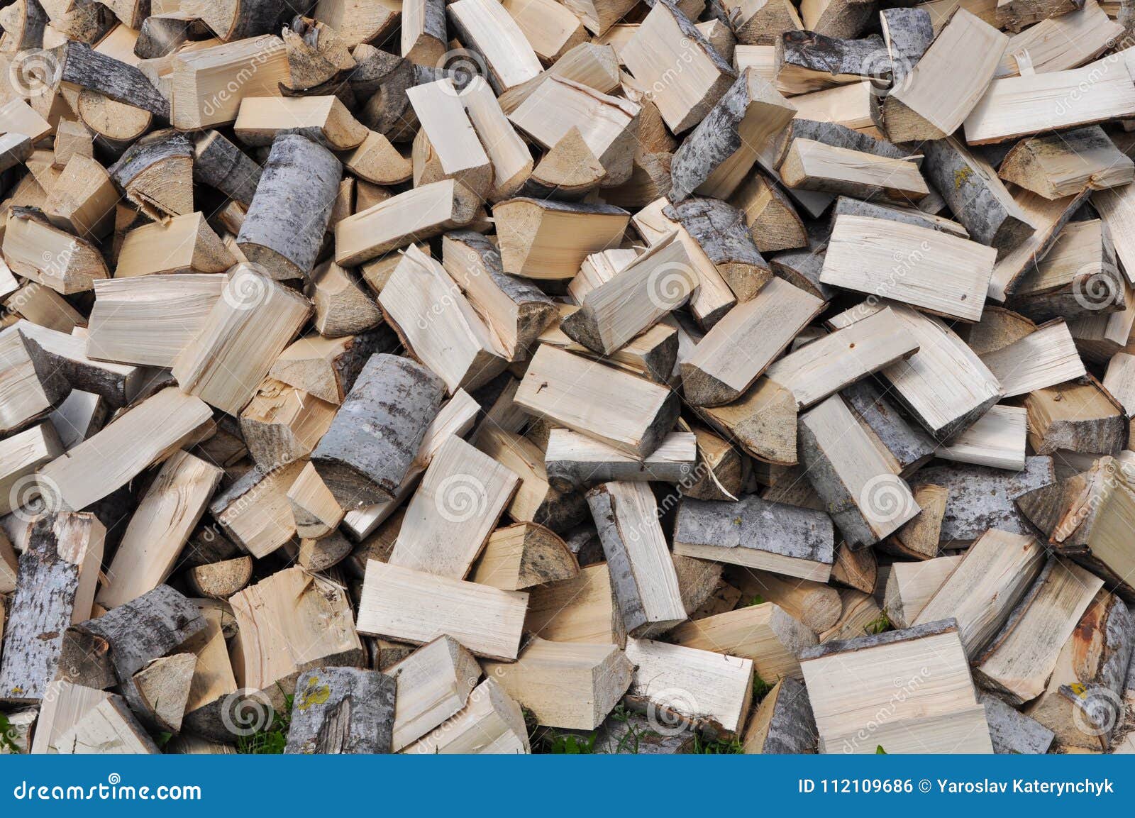 Chopped wood. stock photo. Image of crushed, shredded - 112109686