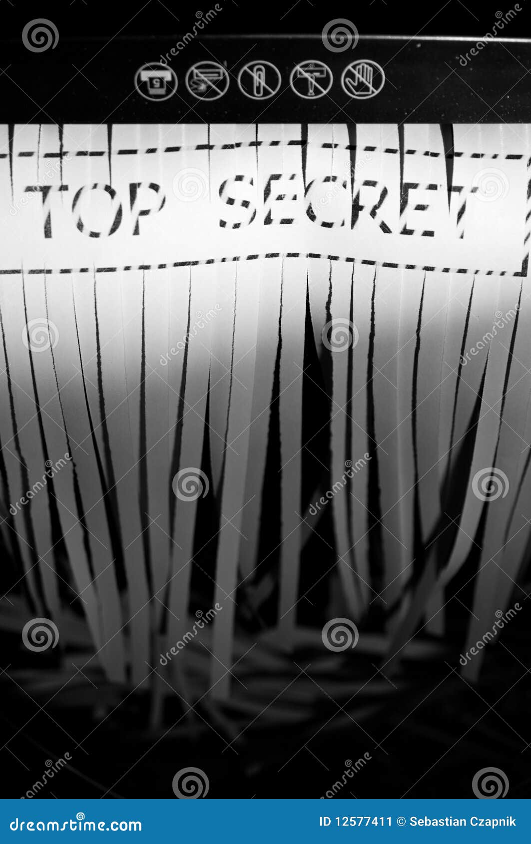 Shredded Top Secret Document Stock Image - Image of destroy, classified ...