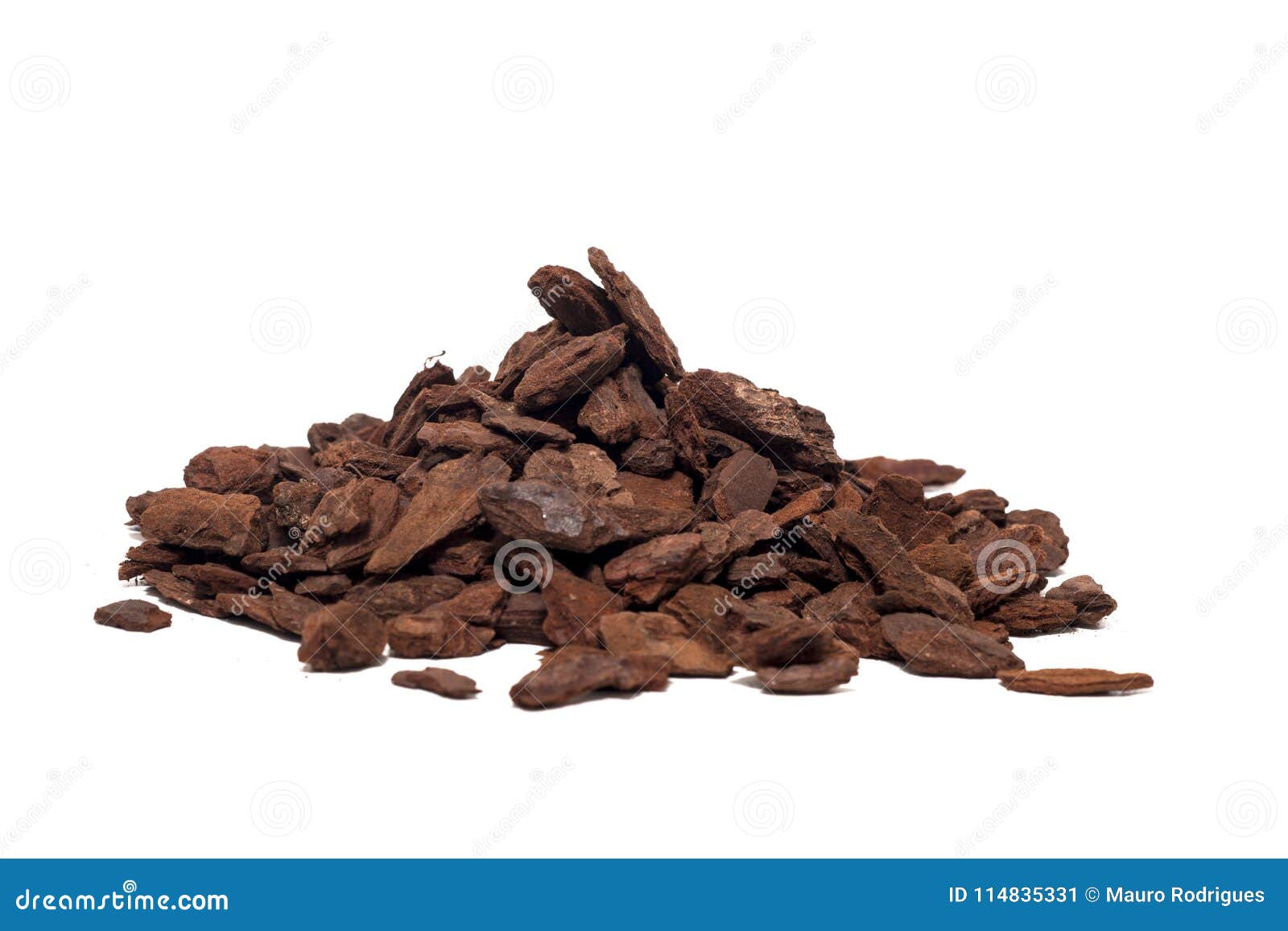 Shredded tree bark stock image. Image of ground, background - 114835331