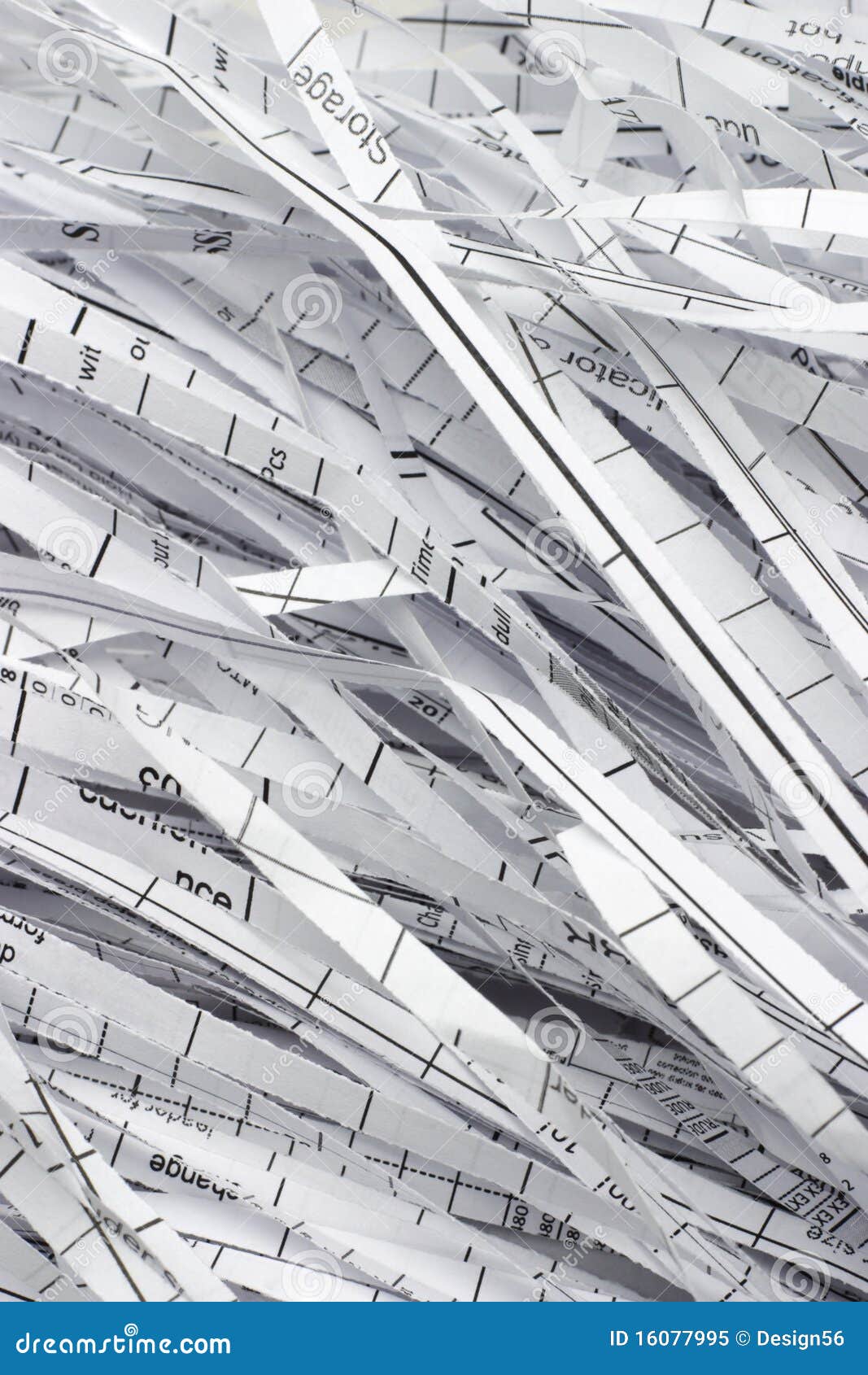 Shredded Waste Paper Strips Stock Image - Image of waste, shredded ...