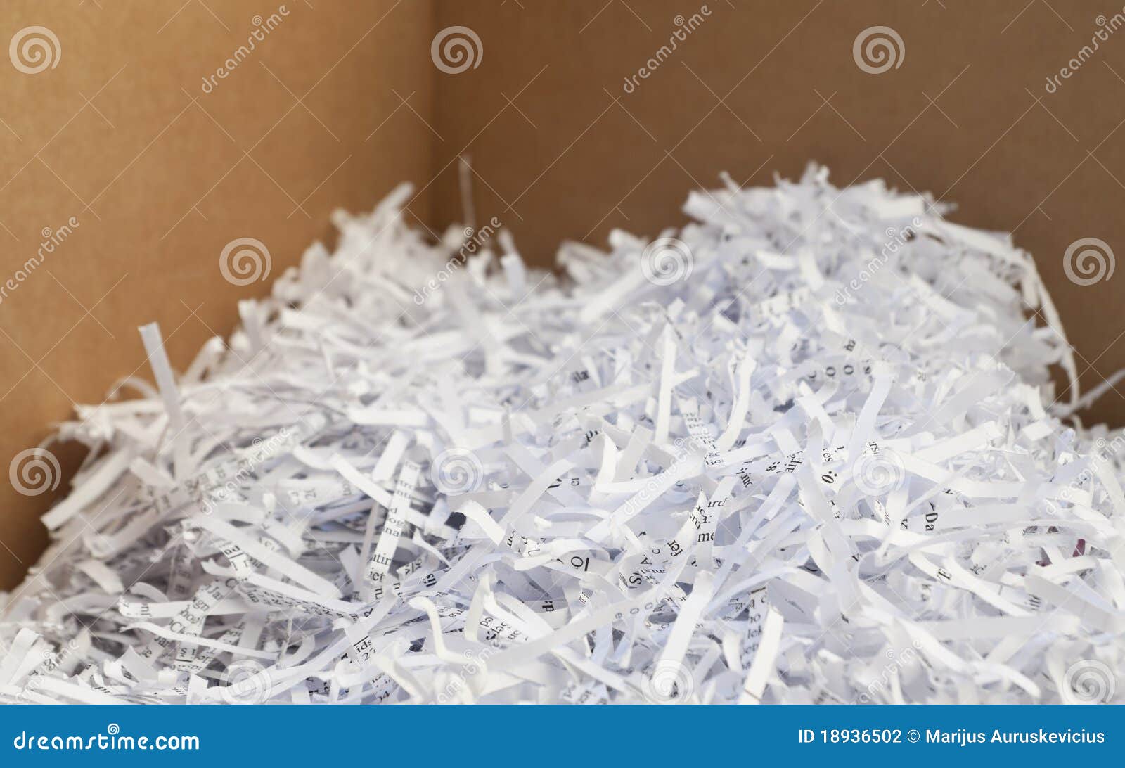 Shredded Waste Paper Strips Stock Photo - Image of trash, shredded ...