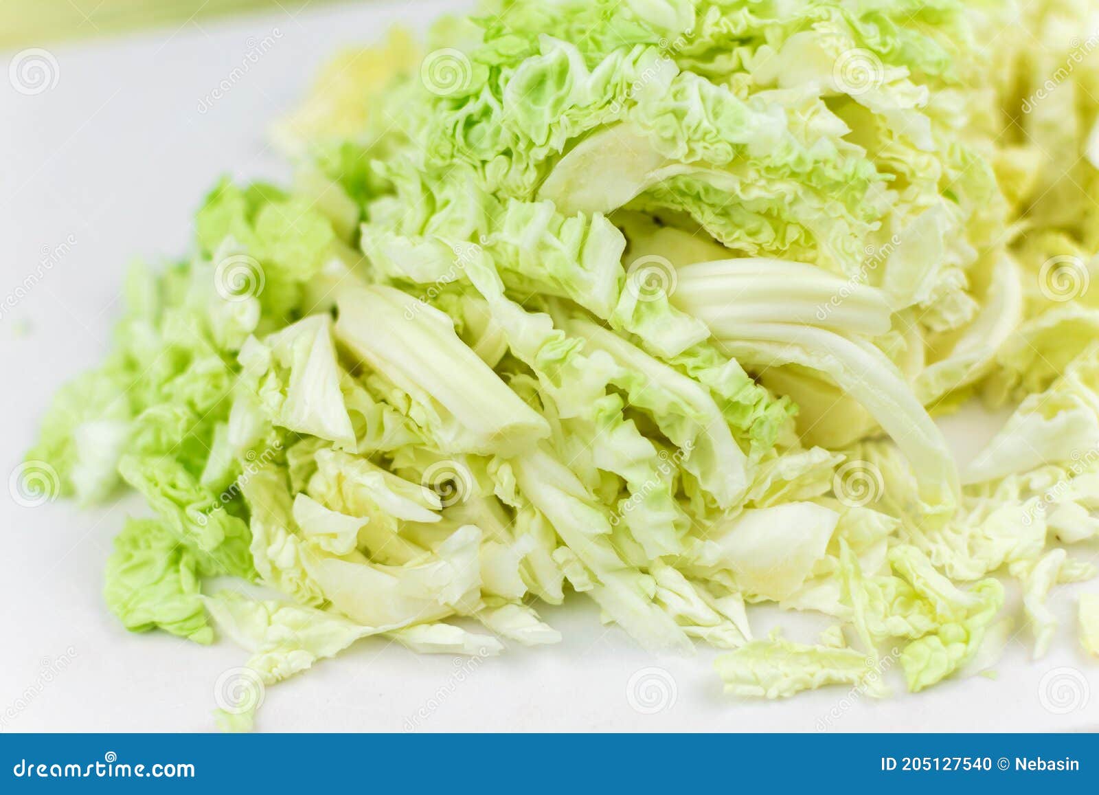 Shredded White Cabbage on a White Board Stock Photo - Image of nature ...