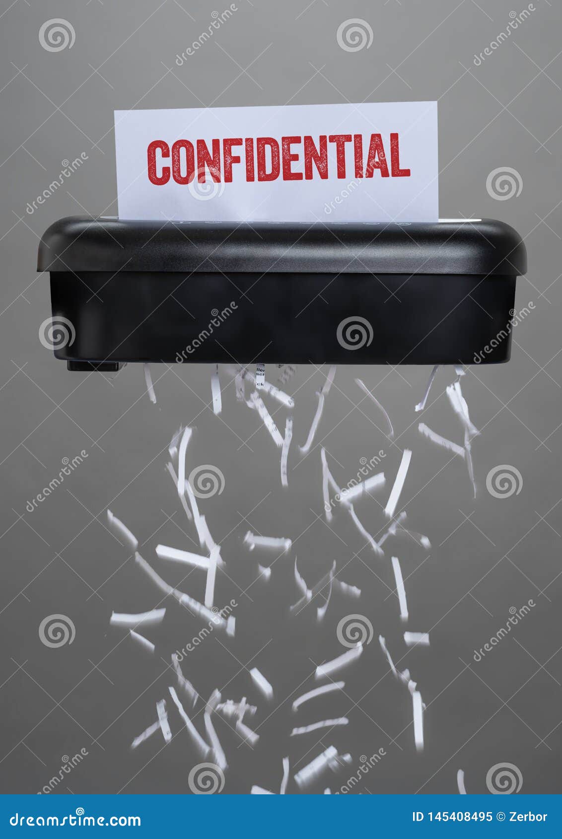 A Shredder Destroying a Document - Confidential Stock Image - Image of ...