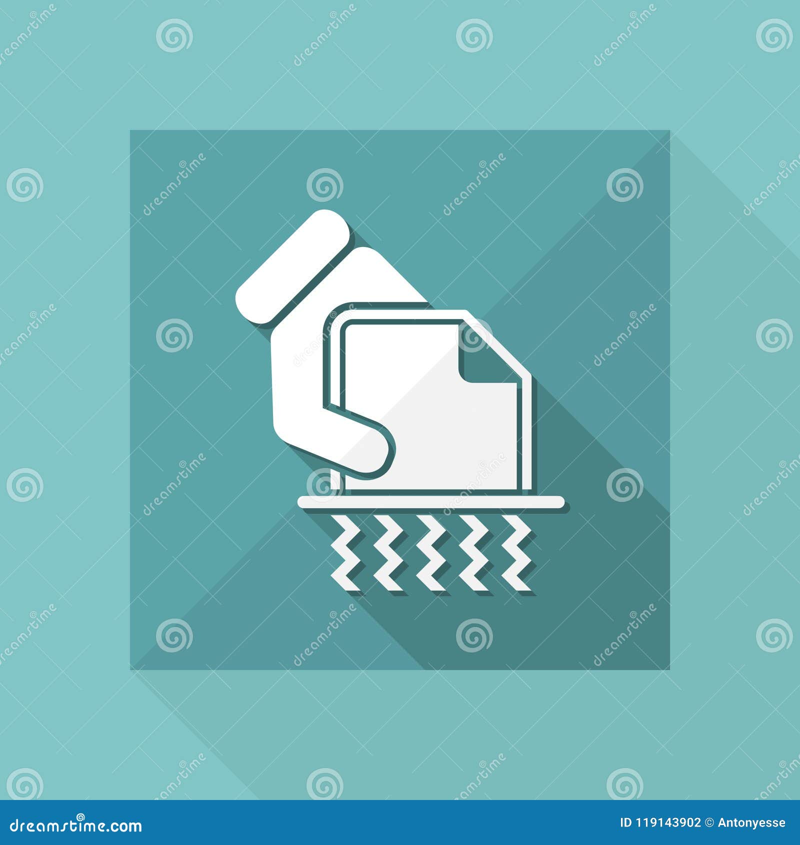 Shredder icon stock vector. Illustration of concept - 119143902