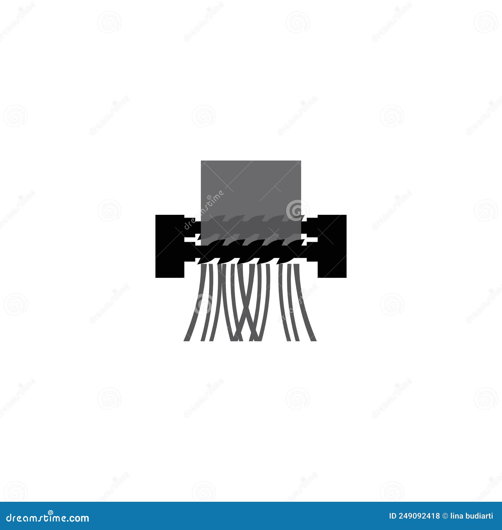 Shredder Machine Icon stock vector. Illustration of proprietary - 249092418