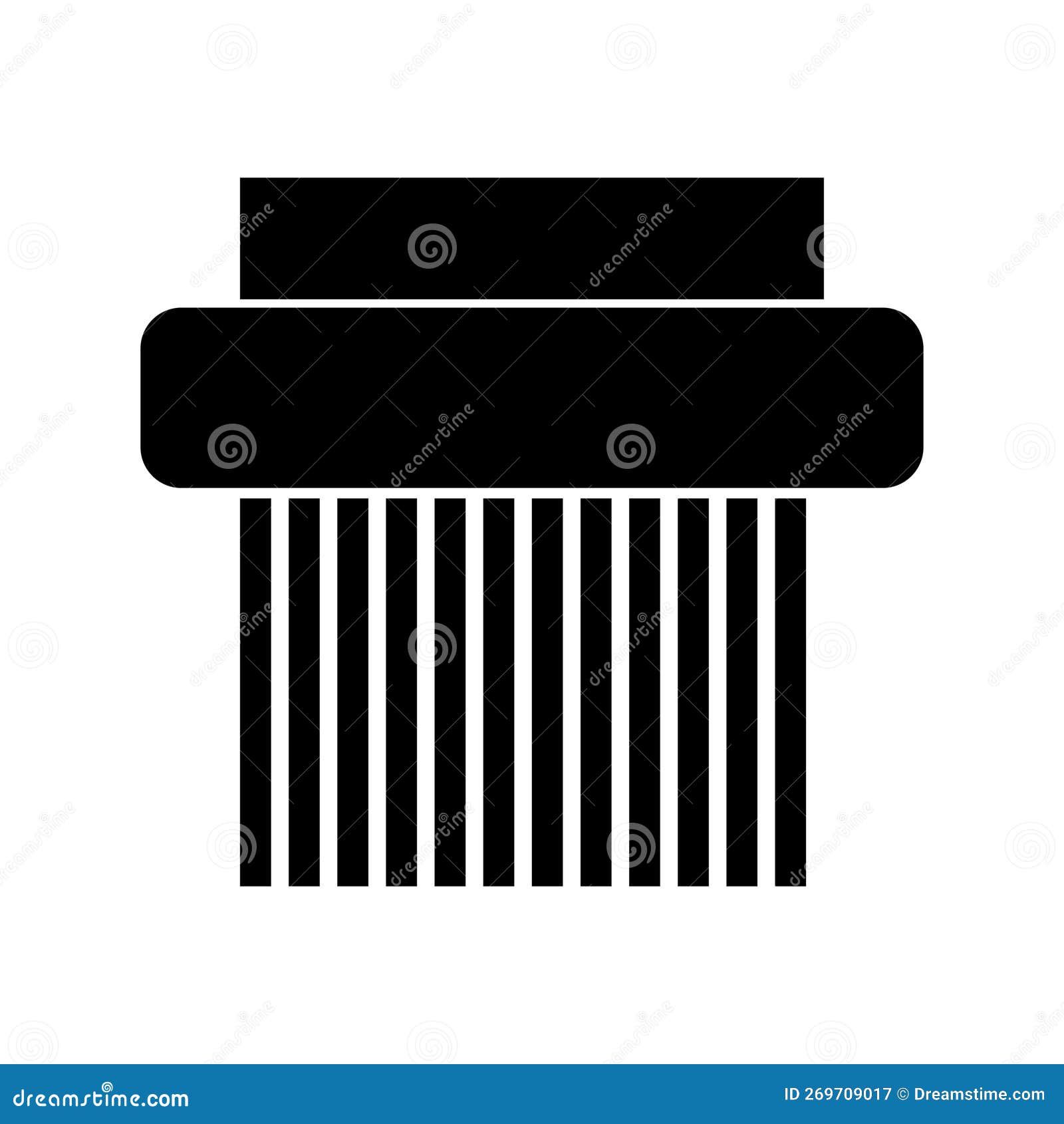Shredder Machine icon stock illustration. Illustration of sign - 269709017