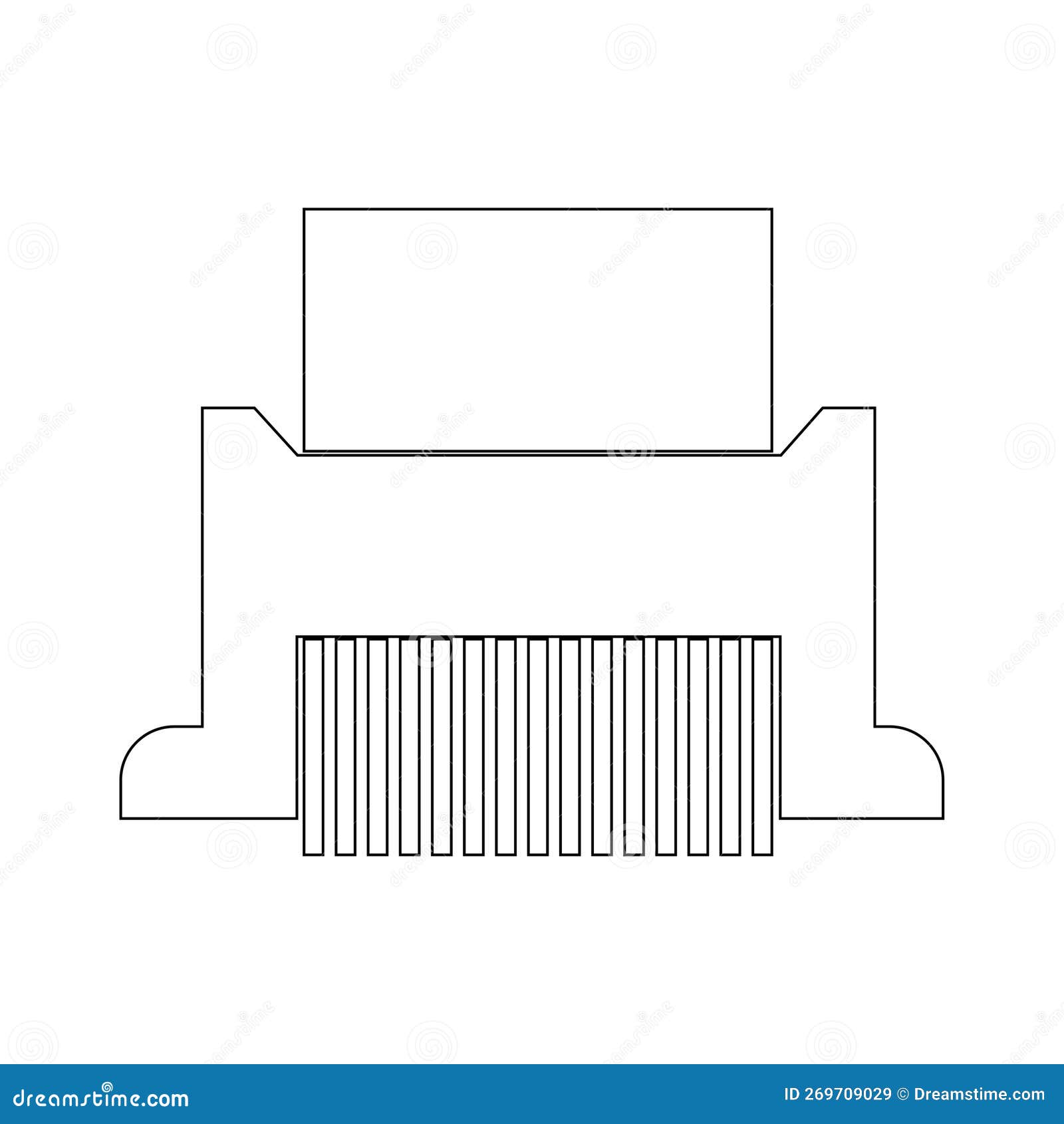 Shredder Machine icon stock illustration. Illustration of paper - 269709029