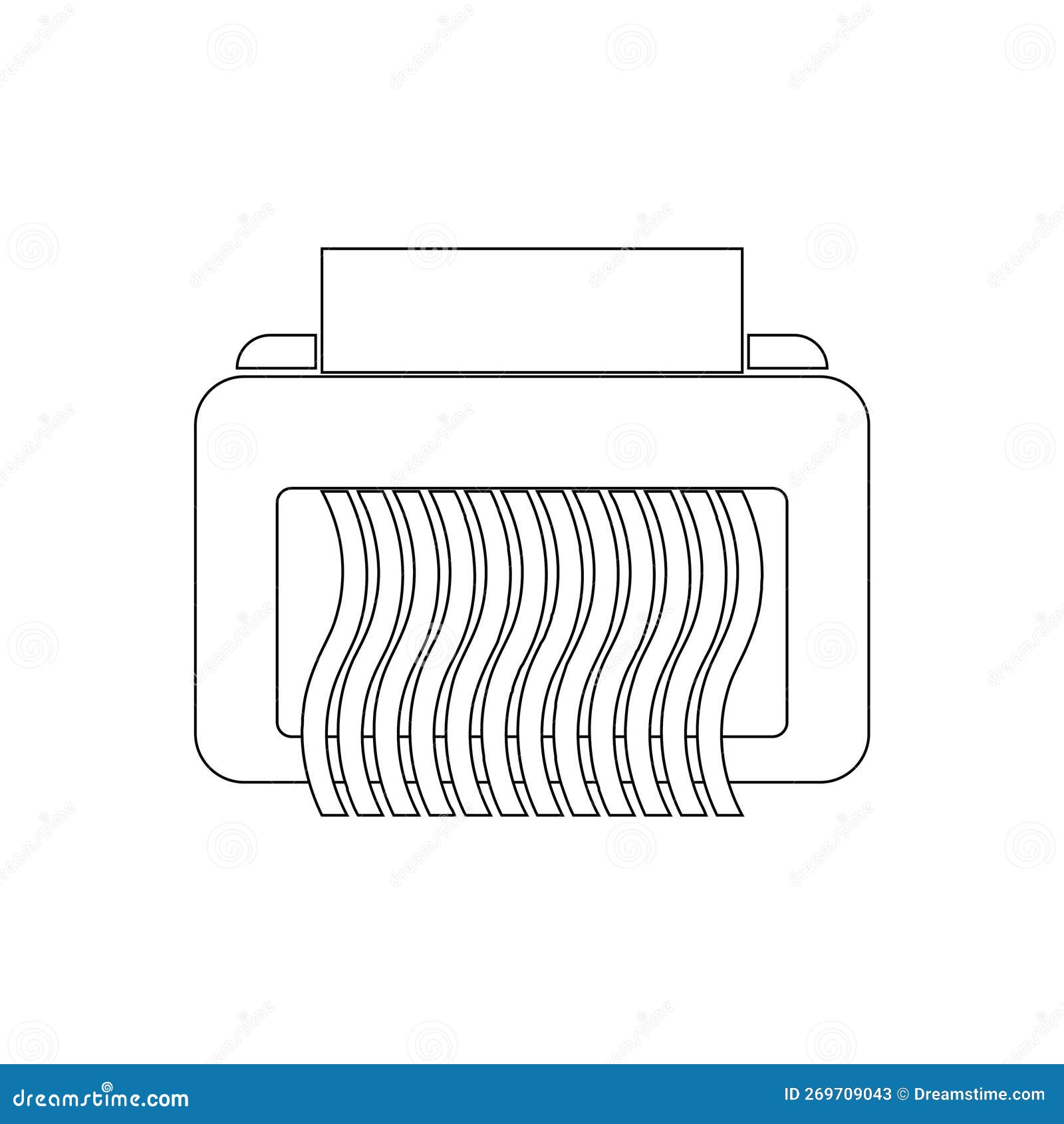 Shredder Machine icon stock illustration. Illustration of sheet - 269709043