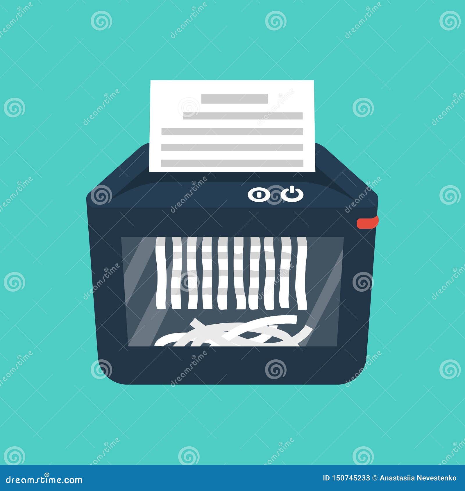 Shredder Machine. Paper Shredder Stock Vector - Illustration of copy ...