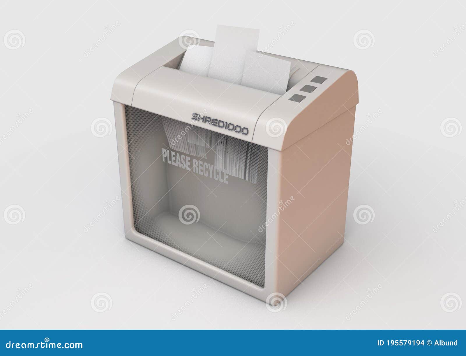 Shredder Shredding Paper stock illustration. Illustration of split ...