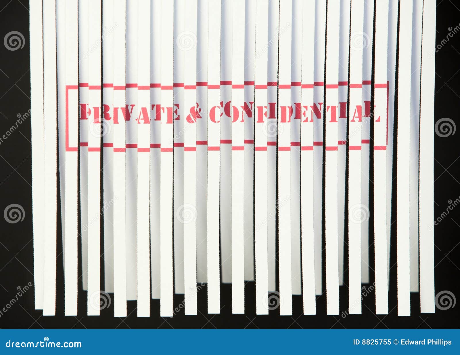 Shredding Document - Private & Confidential Stock Image - Image of ...