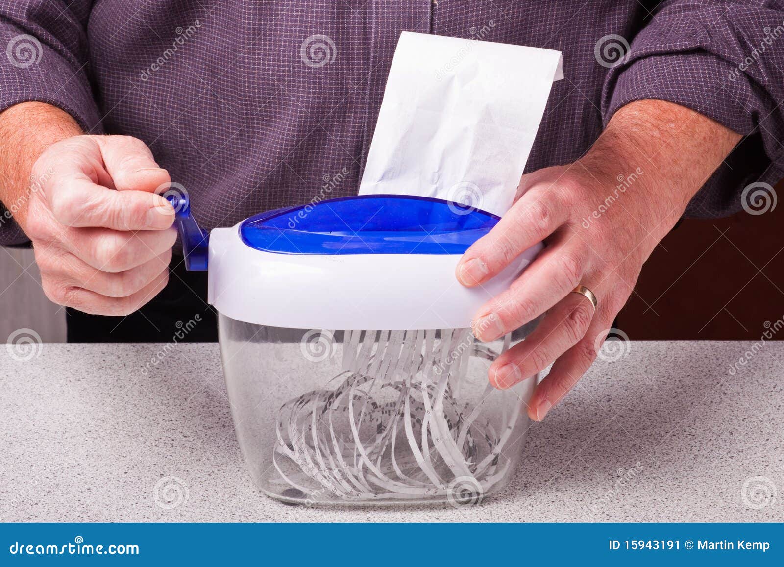 Shredding by Hand stock image. Image of destroy, confidential - 15943191