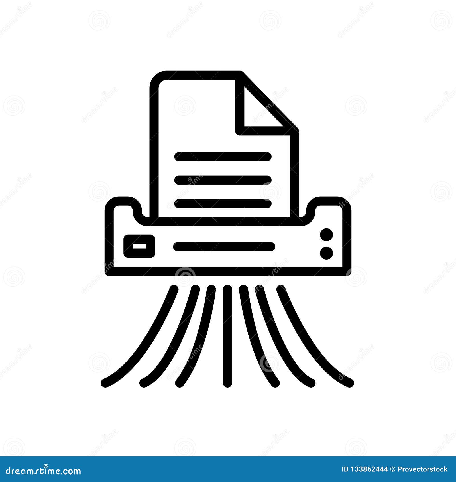 Shredding Icon Isolated on White Background Stock Vector - Illustration ...