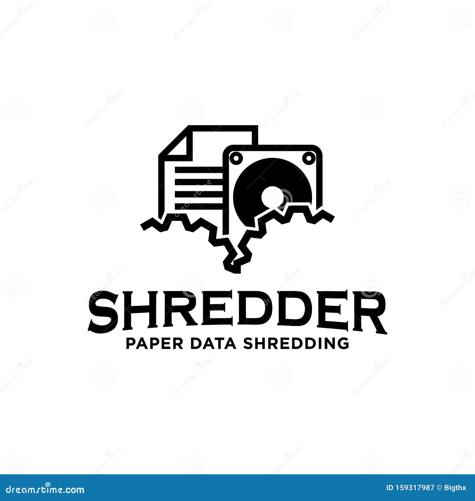 Shredding Paper Data Hardware Services Logo Icon Stock Vector ...