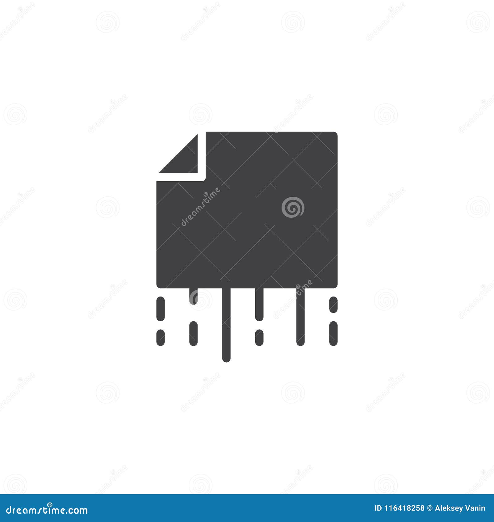 Shredding Papers Vector Icon Stock Vector - Illustration of secret ...