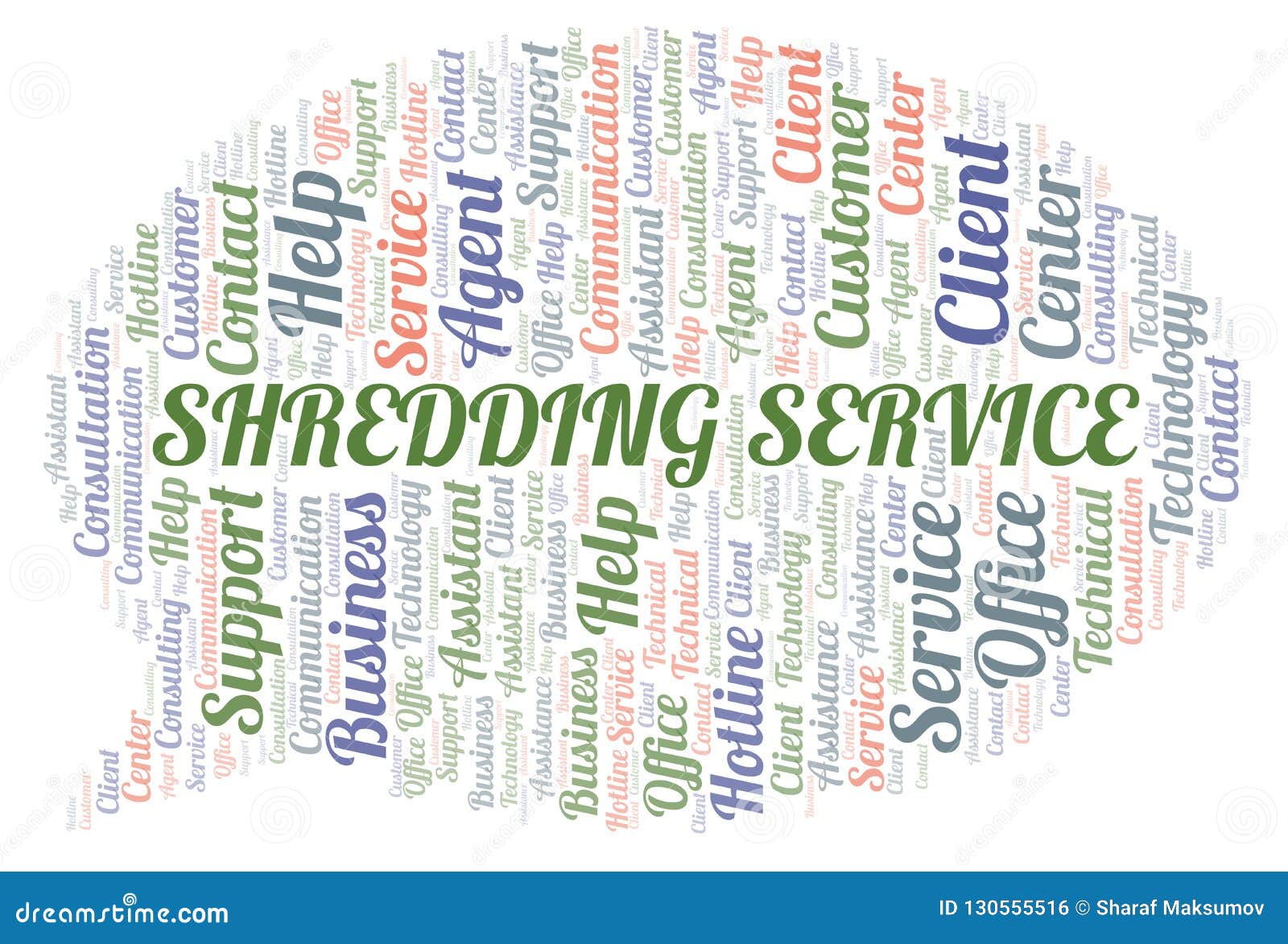 Shredding Service Word Cloud. Stock Illustration - Illustration of ...