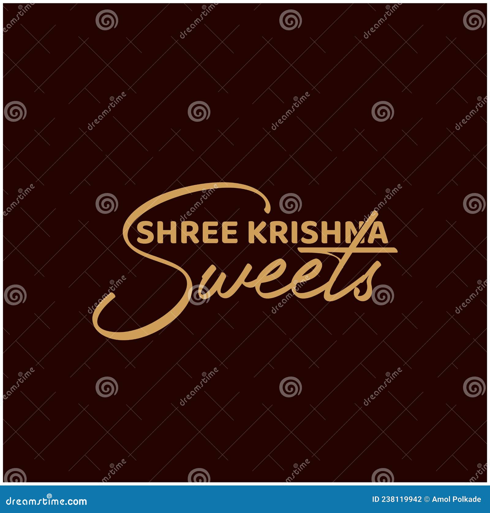 Shree Krishna Sweets Shop Logo. Krishna Sweets Typography Stock Vector ...